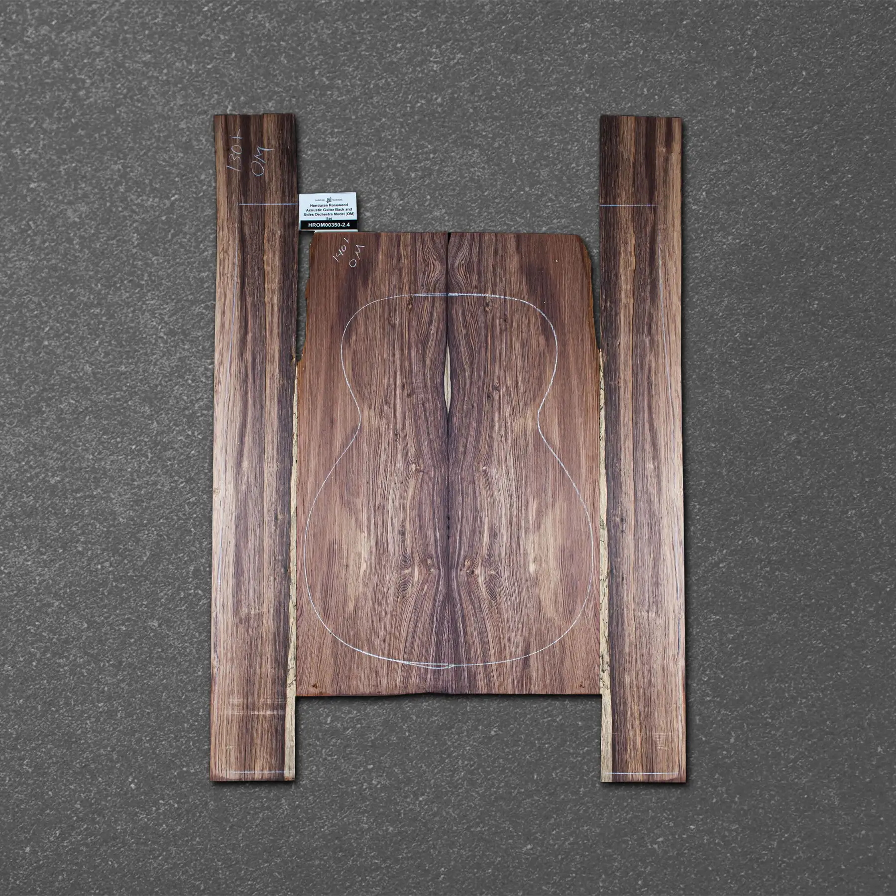 Honduran Rosewood Acoustic Guitar Back and Sides Orchestra Model (OM) Set – HROM000350-2.4 ...