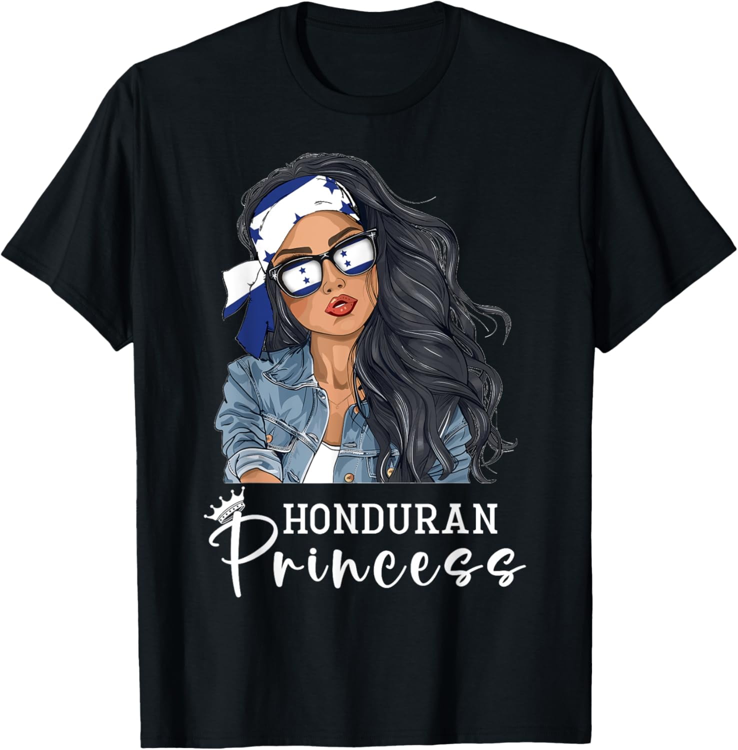 Honduran Woman Products Flag Uniform Princess Honduras T-Shirt ...