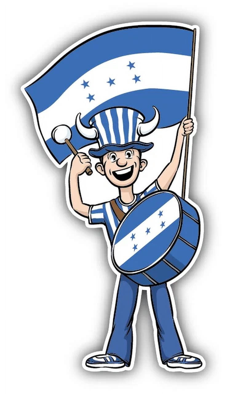 Honduras Flag Sport Fan Car Sticker Phone Decal Water Bottle Stickers ...