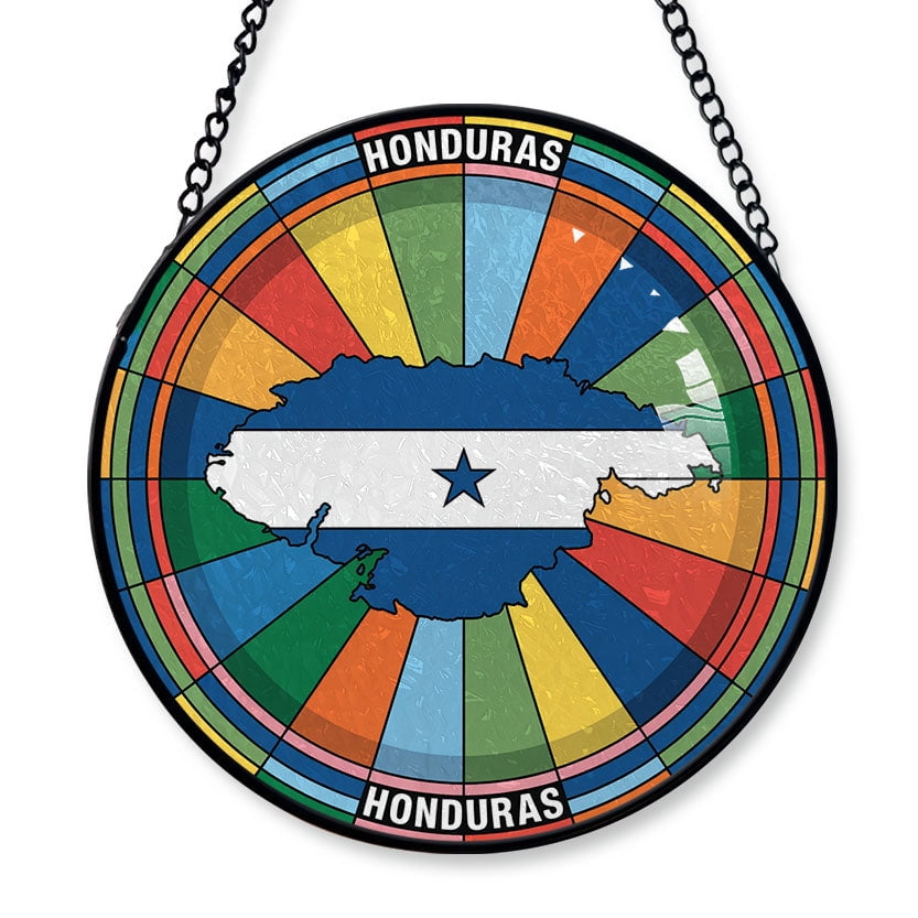 Honduras Travel Decor Suncatcher Stained Glass Window Hanging, Gift for ...