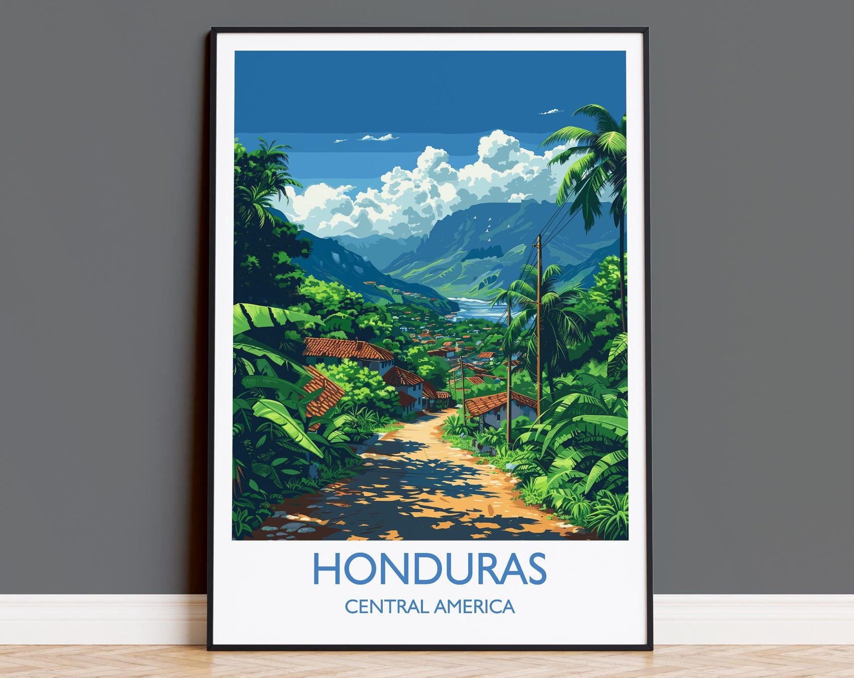 Honduras Travel Print, Travel Poster of Honduras, Central America ...