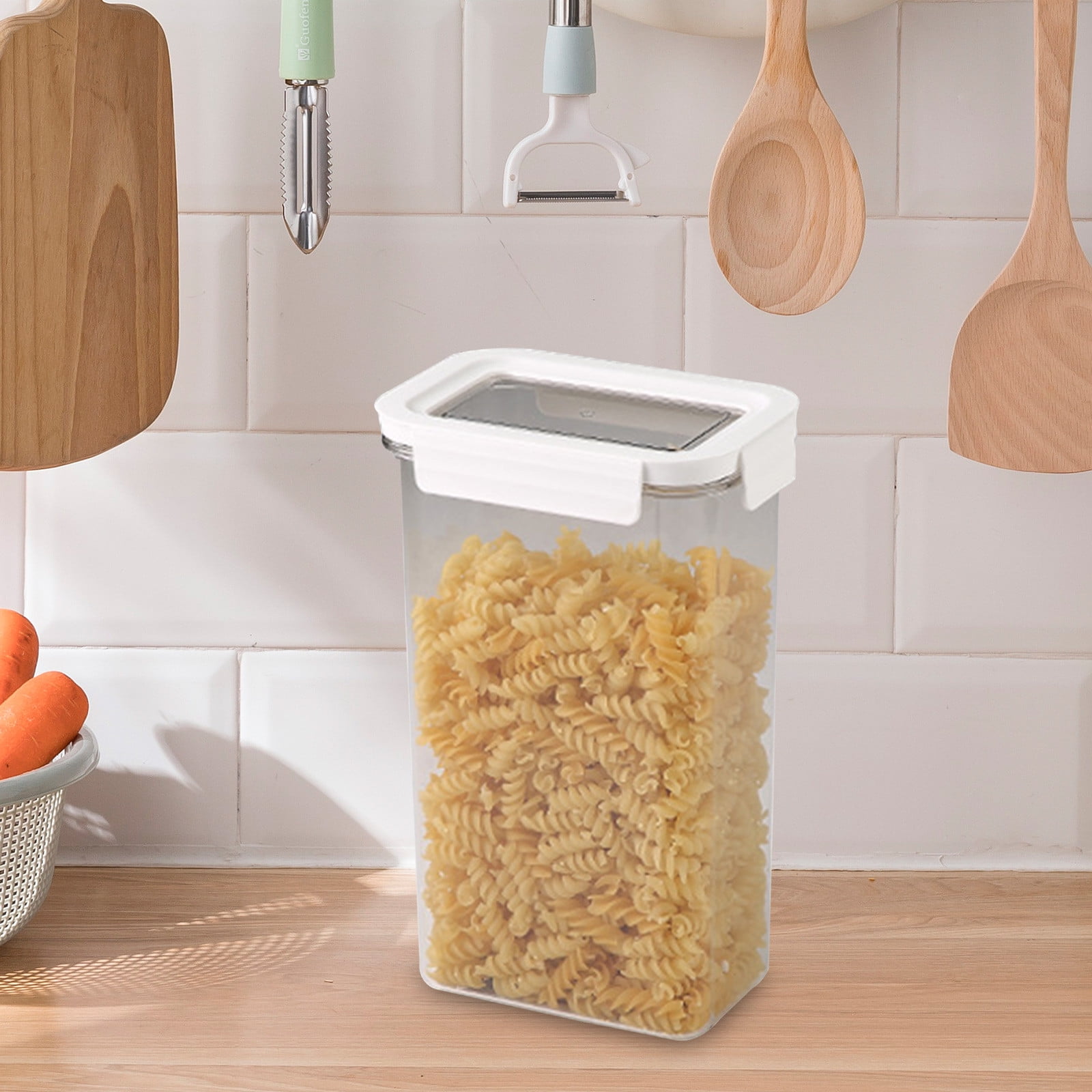 Honeeladyy Airtight Food Storage Containers with Lids, 2300ML Clear ...