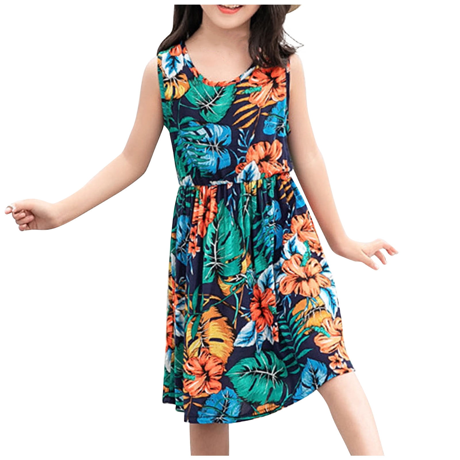 Honeeladyy Big Girls Dresses,Summer Toddler Baby Girls Sleeveless Dress ...