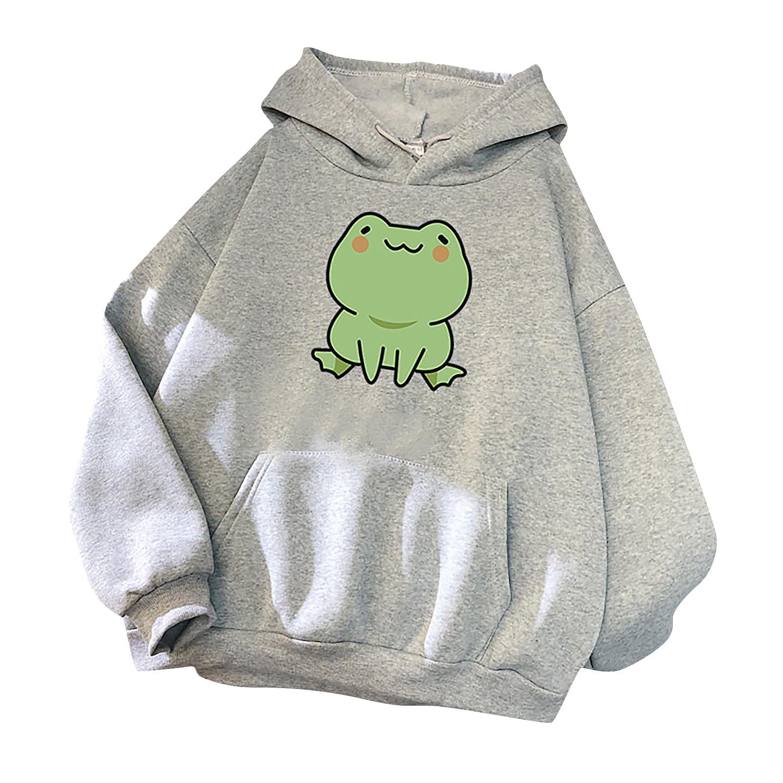 Honeeladyy Discount Women's Frog Sweatshirt Long Sleeve Splice Tops ...