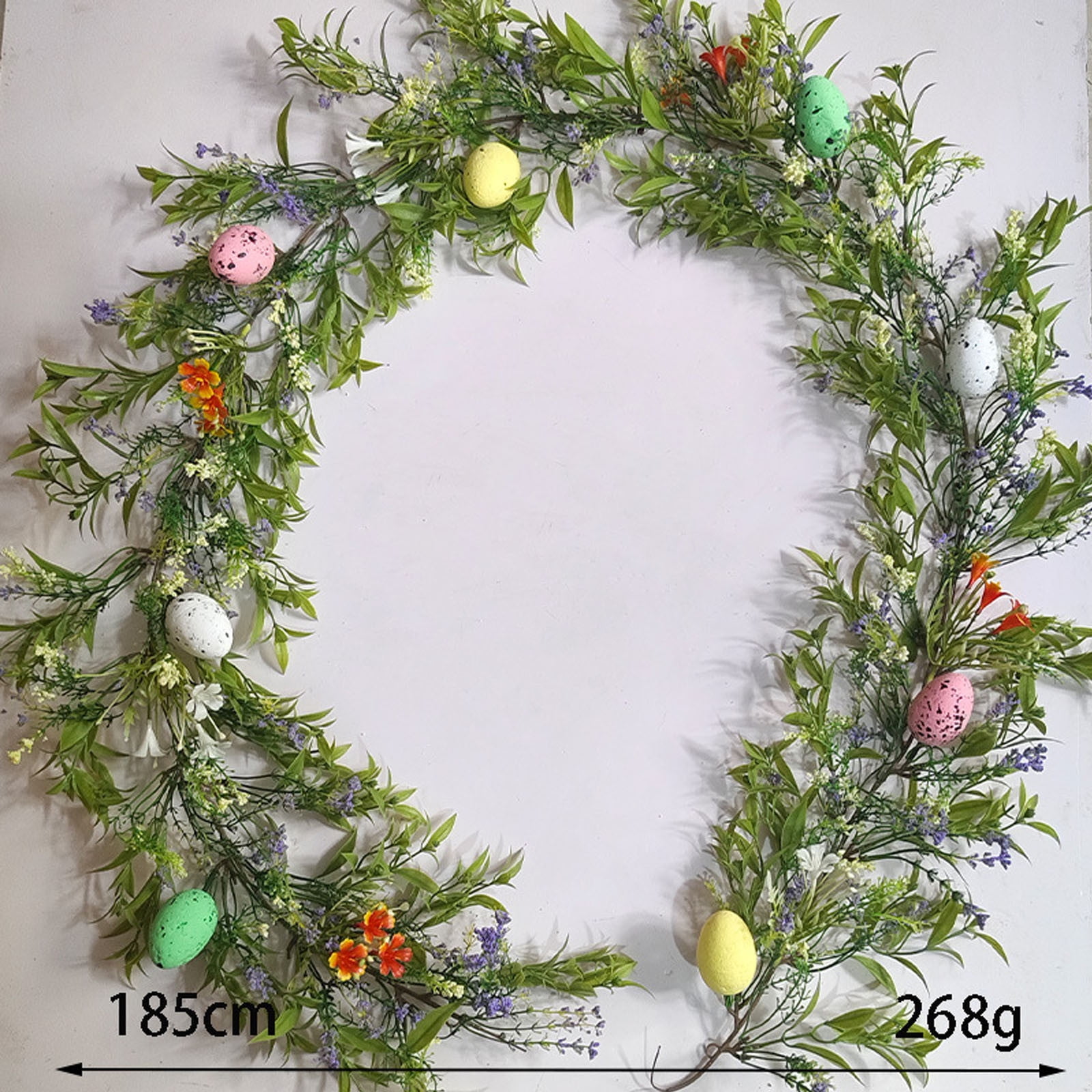 Honeeladyy Easter Egg Garland Artificial Flower Hanging Spring Garlands ...