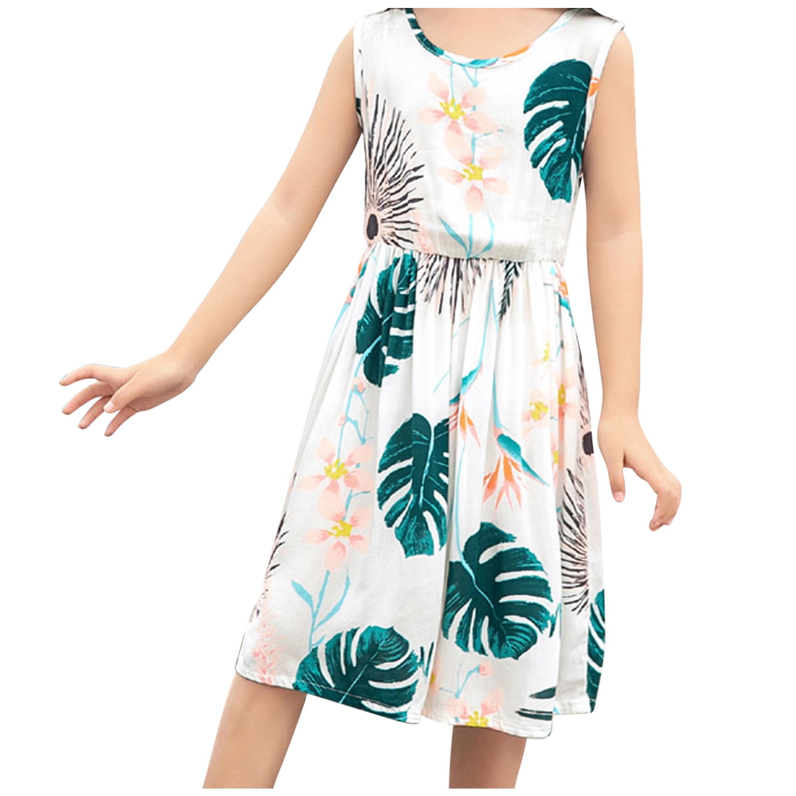 Honeeladyy Girls Tank Dress,Summer Toddler Baby Girls Sleeveless Dress ...