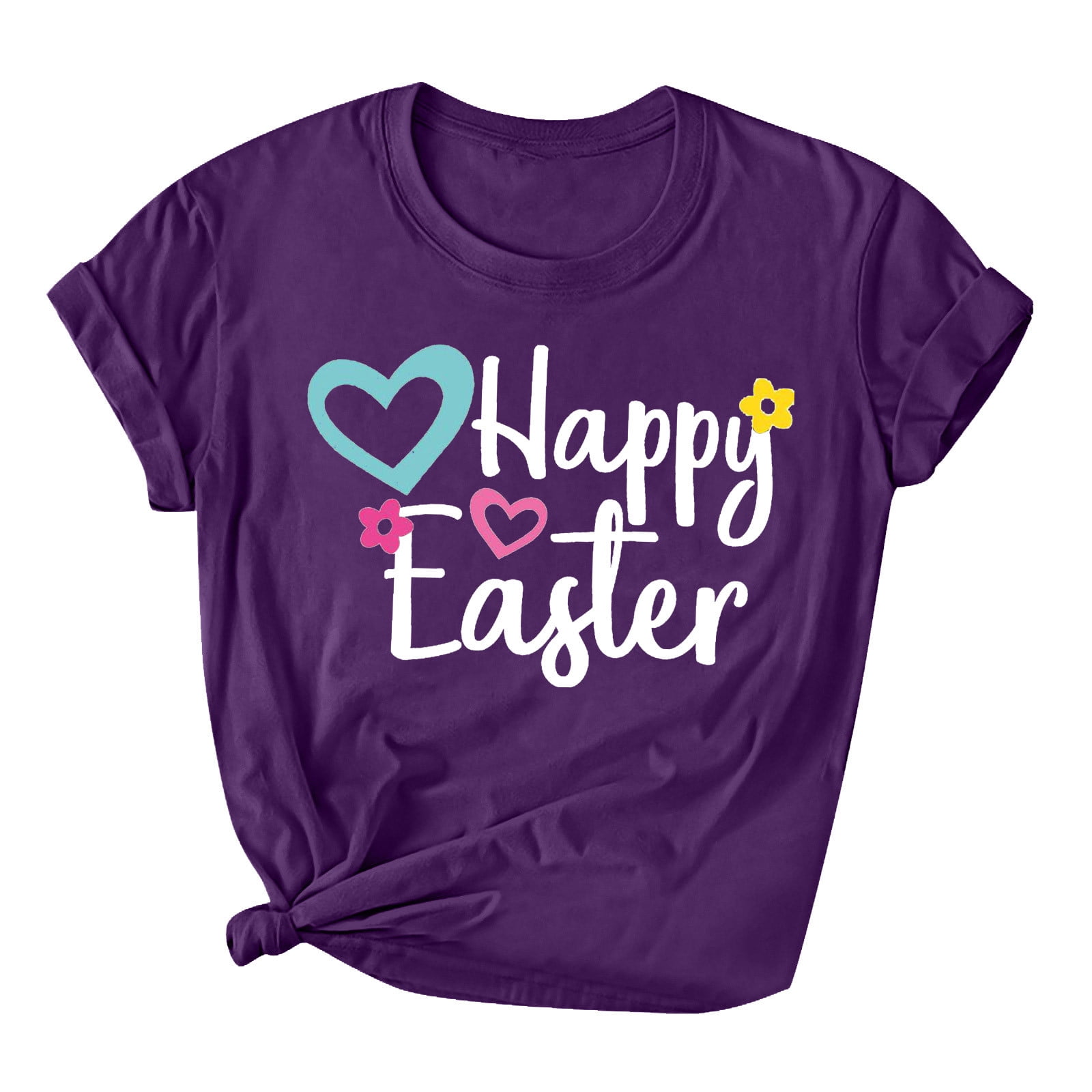 Honeeladyy Happy Easter Shirts for Women,Cute Graphic T Shirt Funny ...