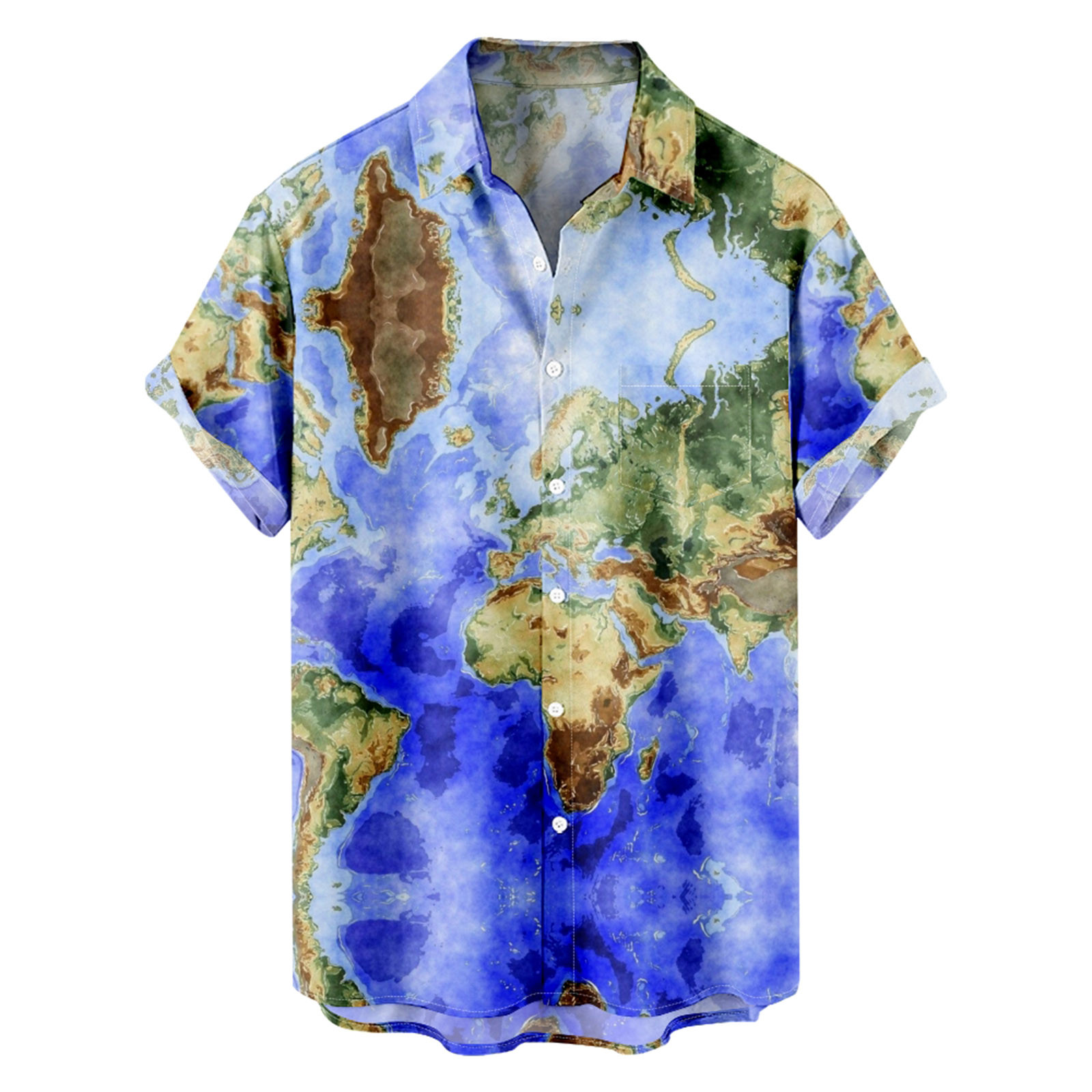 Honeeladyy Hawaiian Shirt for Men Funky Button Down Short Sleeve Beach ...