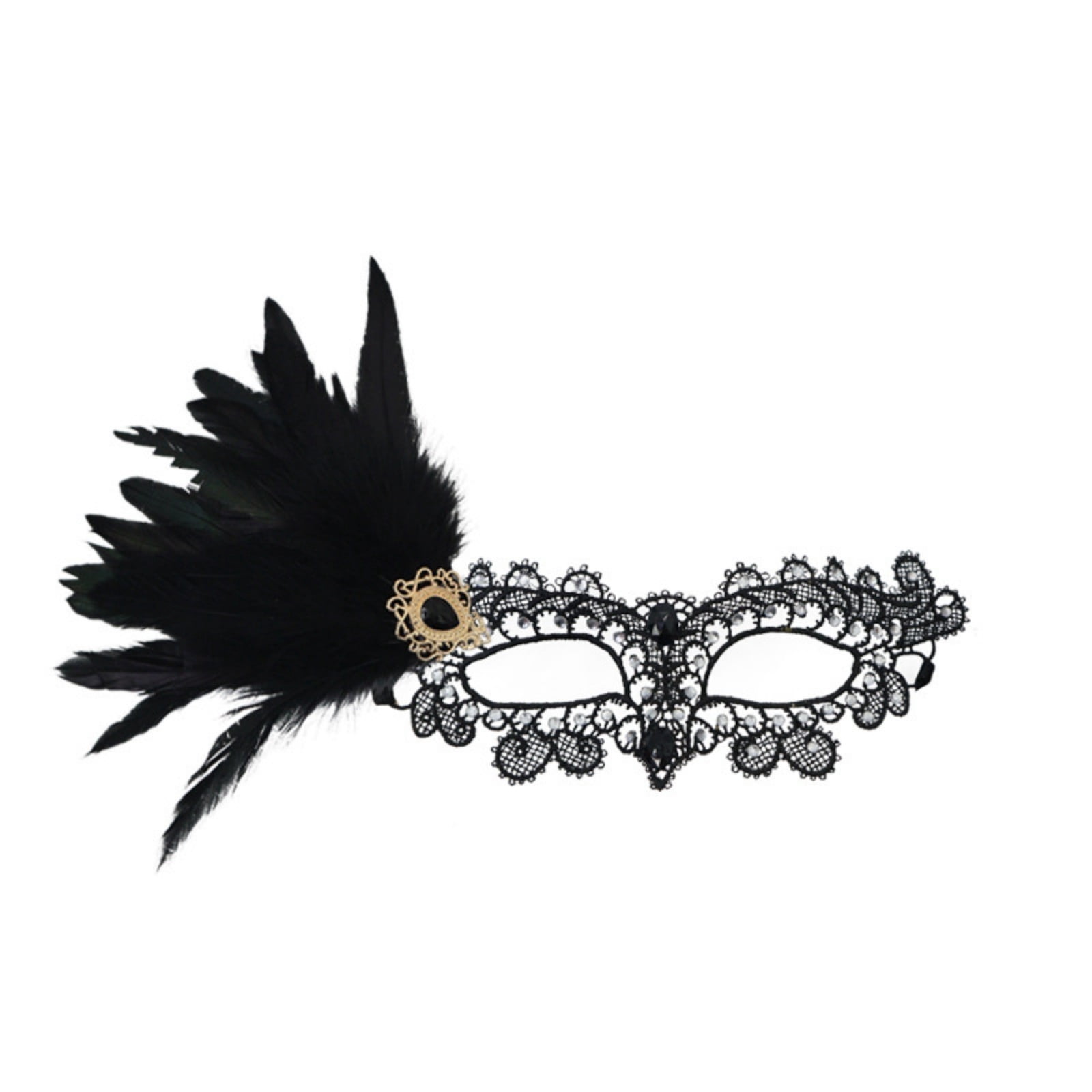 Honeeladyy Lace Masquerade Masks for Women, Peacock Feather Mardi Gras ...