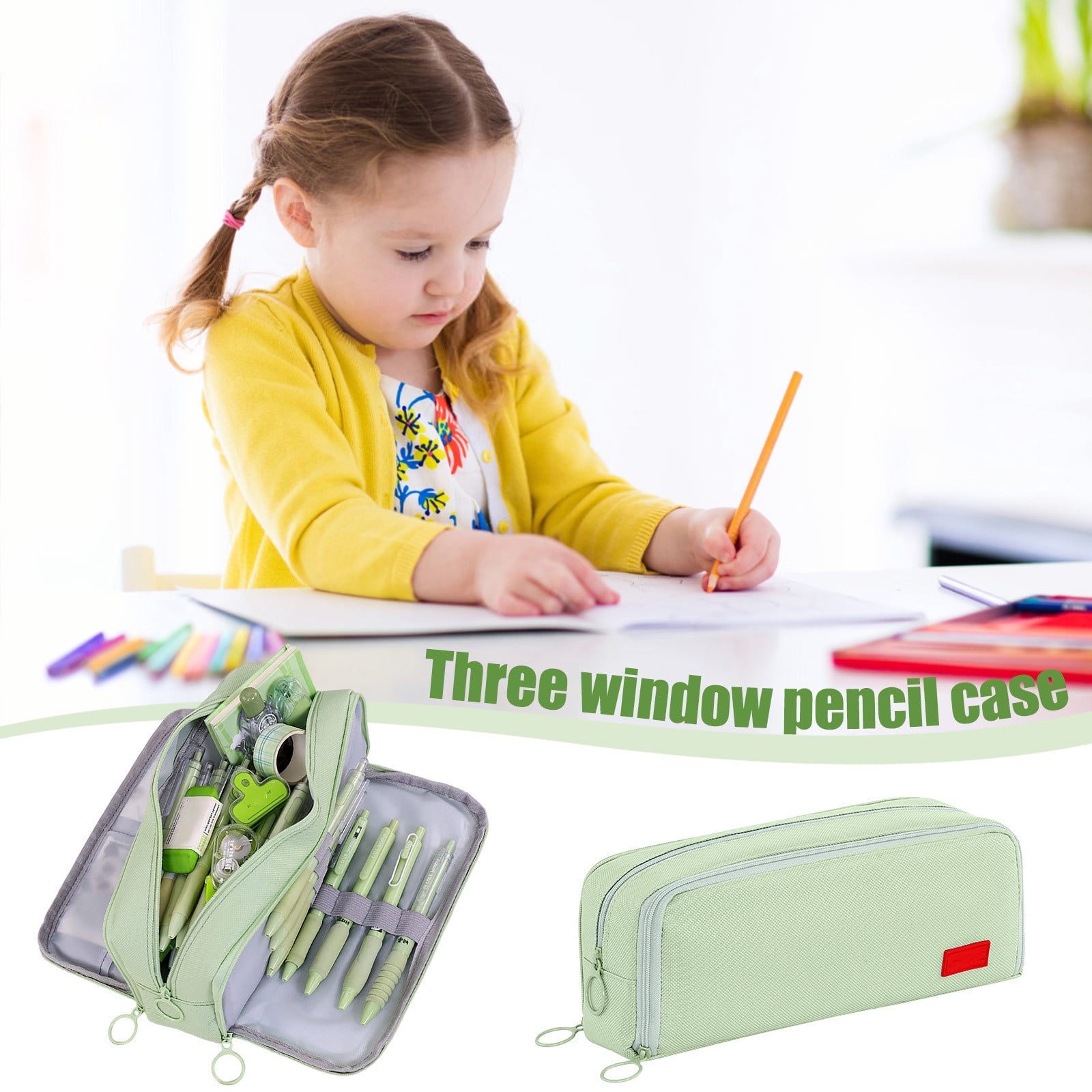 Honeeladyy Multi-Layer Oxford Pen Organizer - Minimalist Zipper Pencil ...