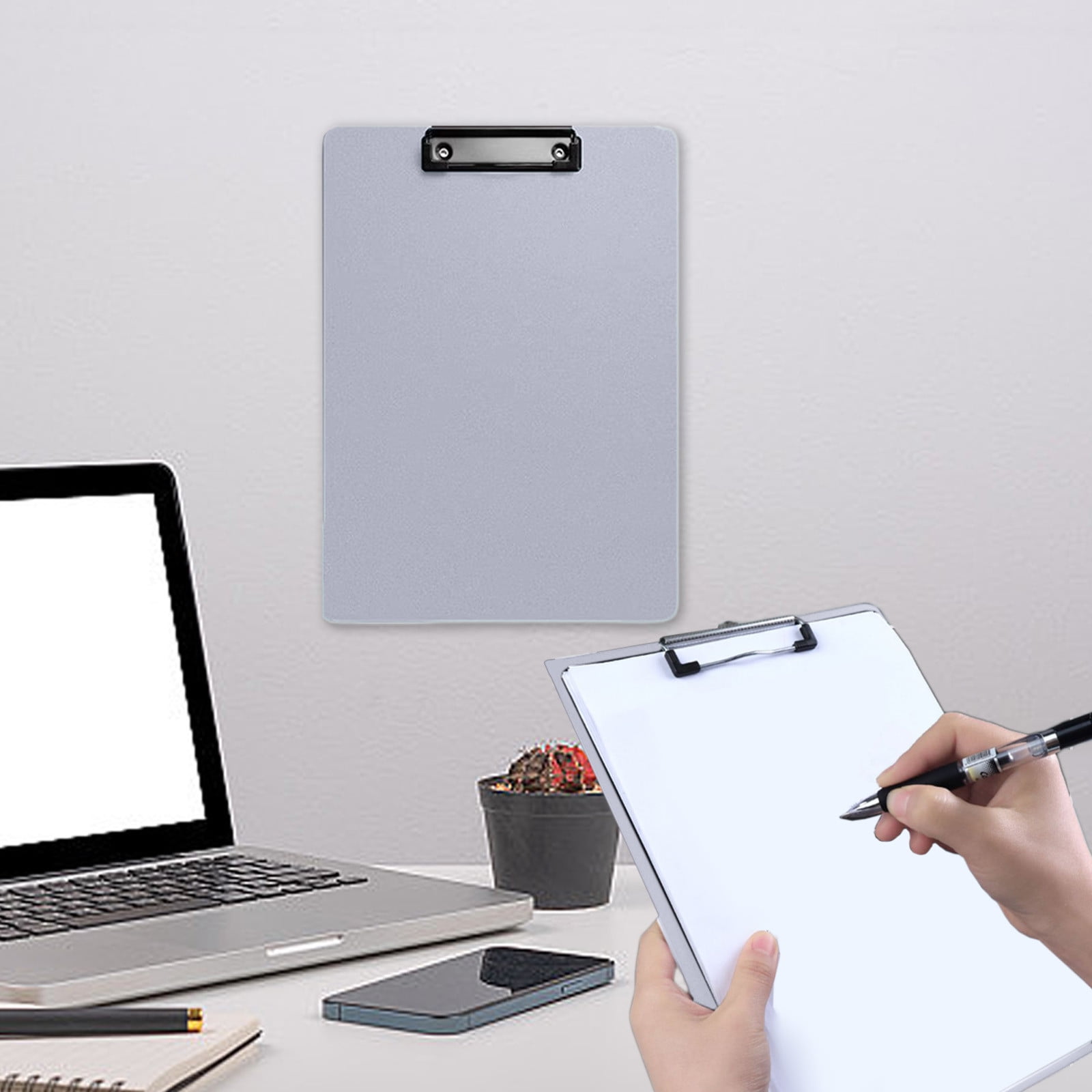 Honeeladyy Plastic Clipboard, Black 12.2"×8.7" Clipboard, A4 Letter ...