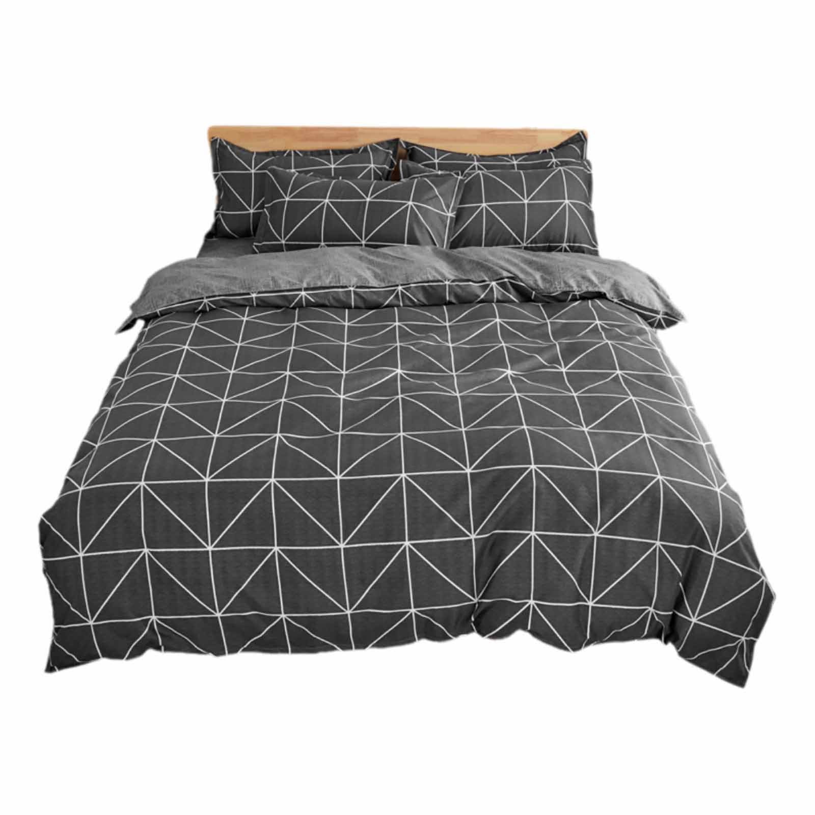 Honeeladyy 4Pcs Queen Bedding Sets All Season Bed Set, Soft Microfiber ...