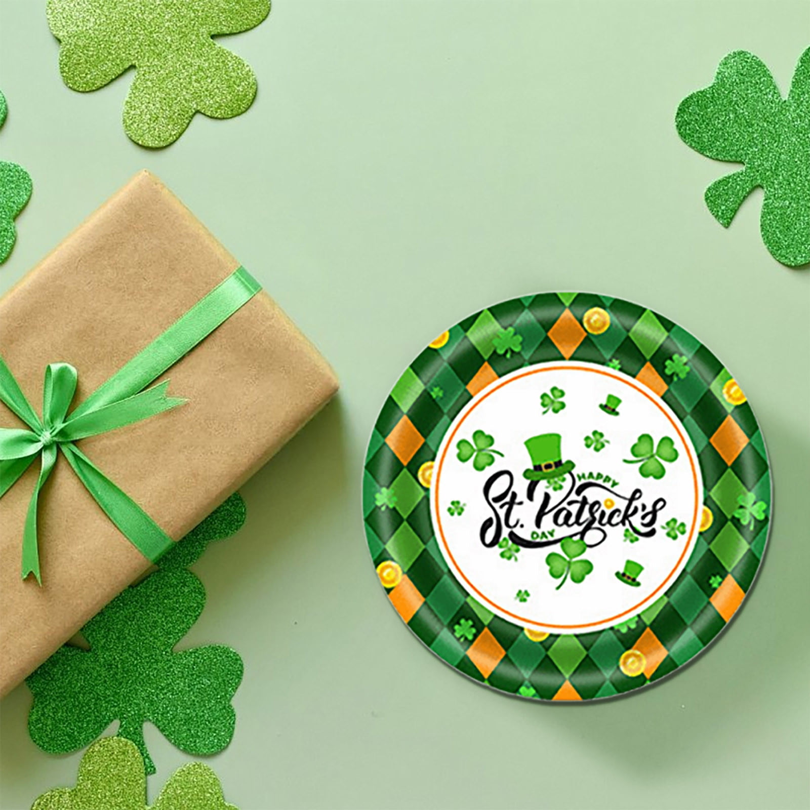 Honeeladyy St Patrick's Day Party Supplies Plates Napkins Green Irish ...