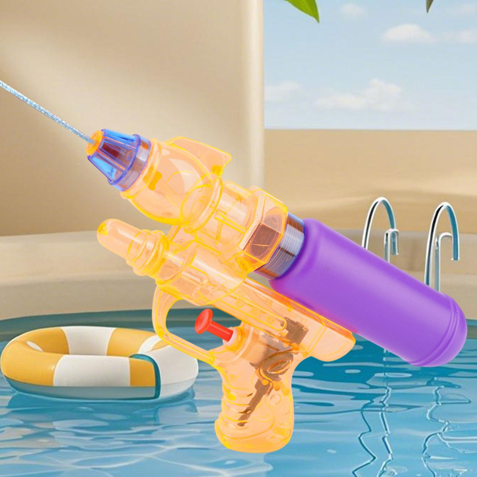 Honeeladyy Water Squirt Gun Toy Leakproof Super Water Gun Small Outdoor