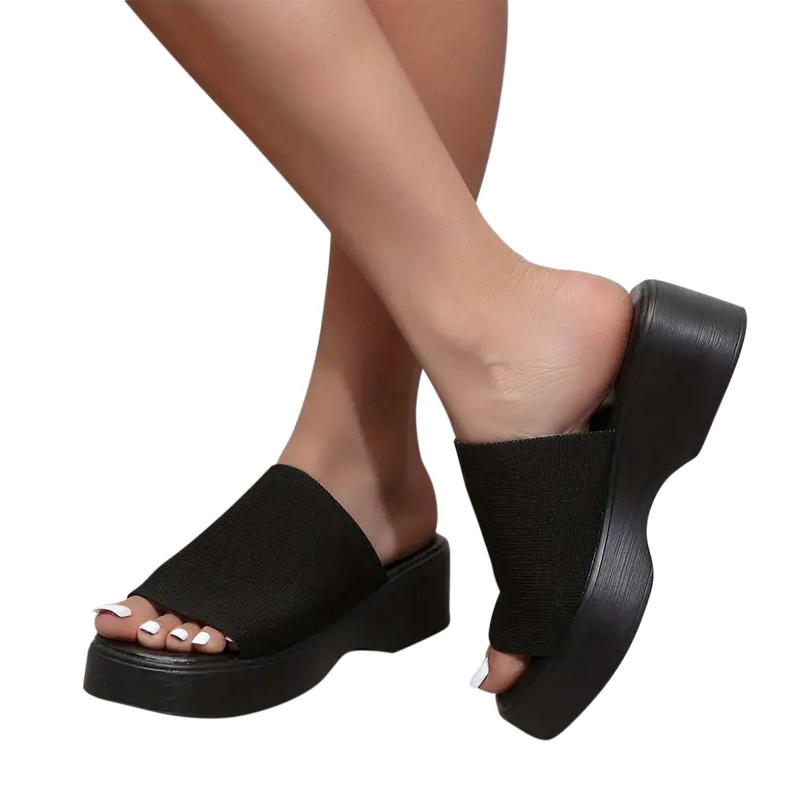 Honeeladyy Womens Platform Wedge Sandals Comfort Open Toe Classic ...