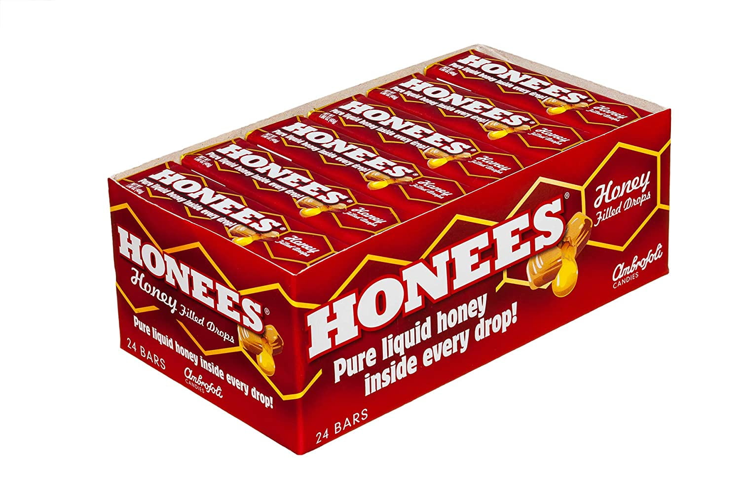 Honees Honey Filled Drops, 1.6 oz, (Pack of 24) - Walmart.com