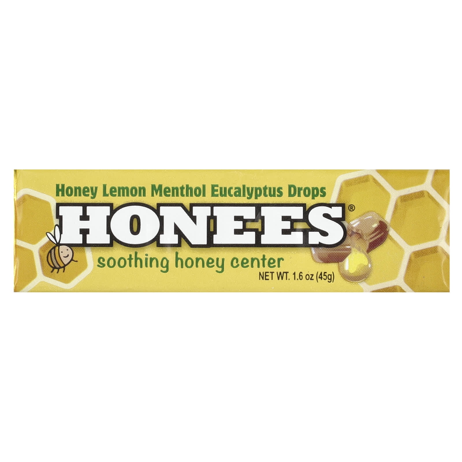 Honees, Honey Lemon Menthol Eucalyptus Drops , 1.6 oz (45 g) Pack of 2 - Walmart.com