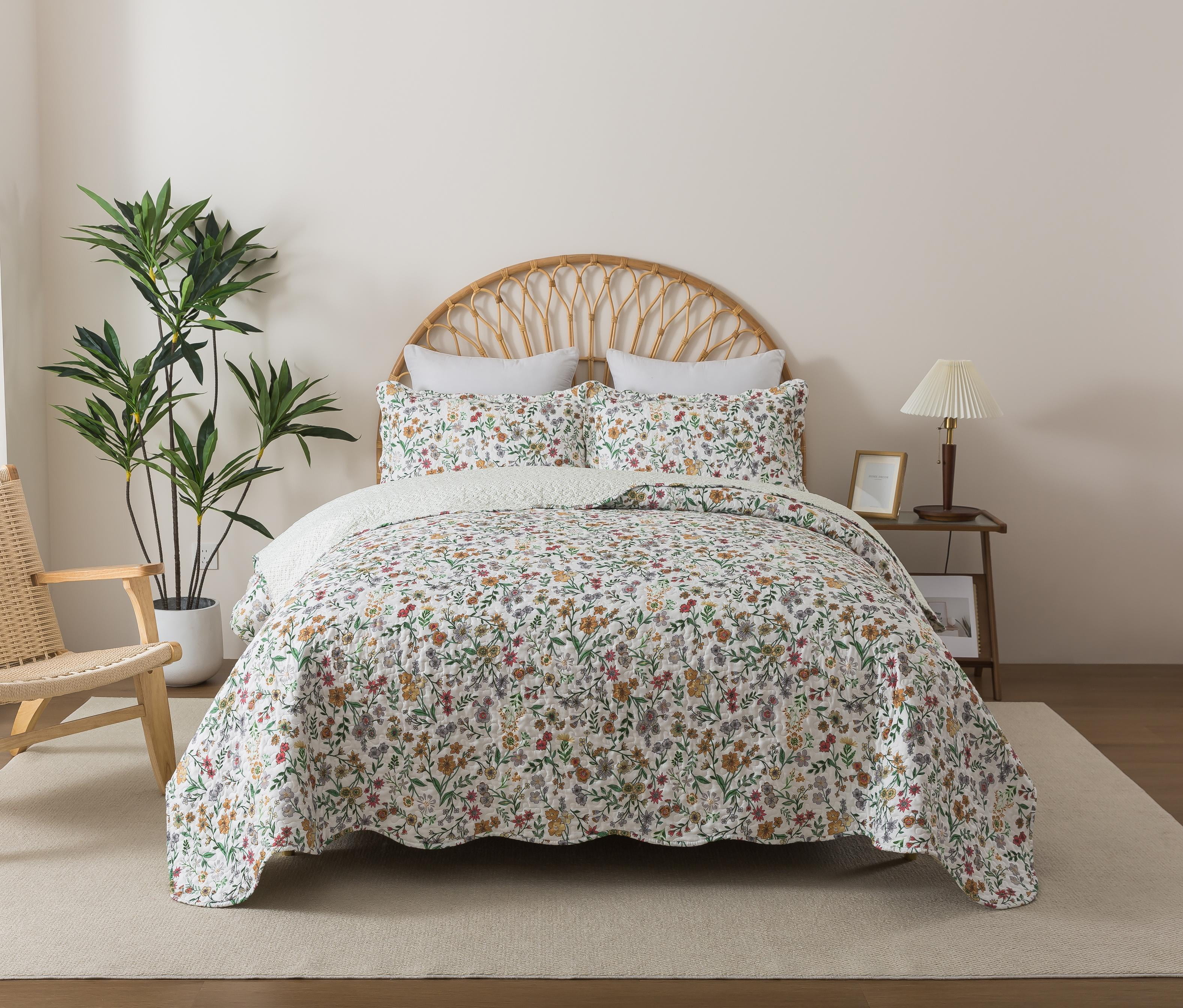 HoneiLife Quilts King Size - 3 Piece Microfiber Quilt set Reversible ...
