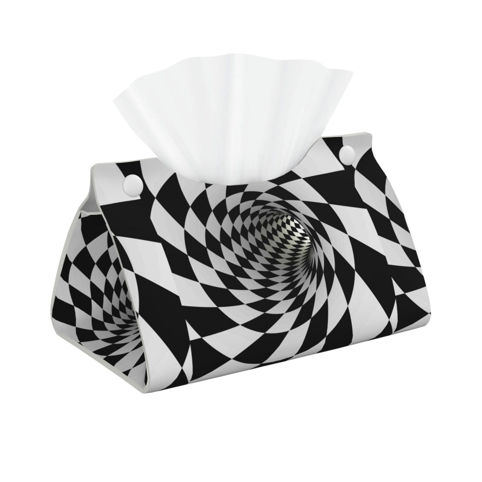 Honeii 3D Vortex Illusion for Tissue Box Cover/Holder - Covers Rectangular Shaped Boxes with a ...