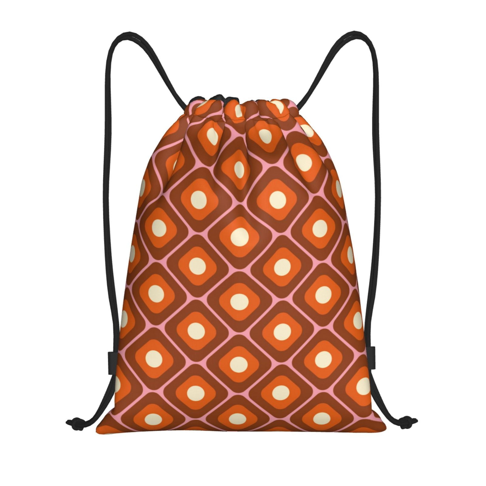 Honeii 60s and 70s Aesthetic Print Drawstring Backpack,Drawstring Bags String Backpack Gym Cinch ...