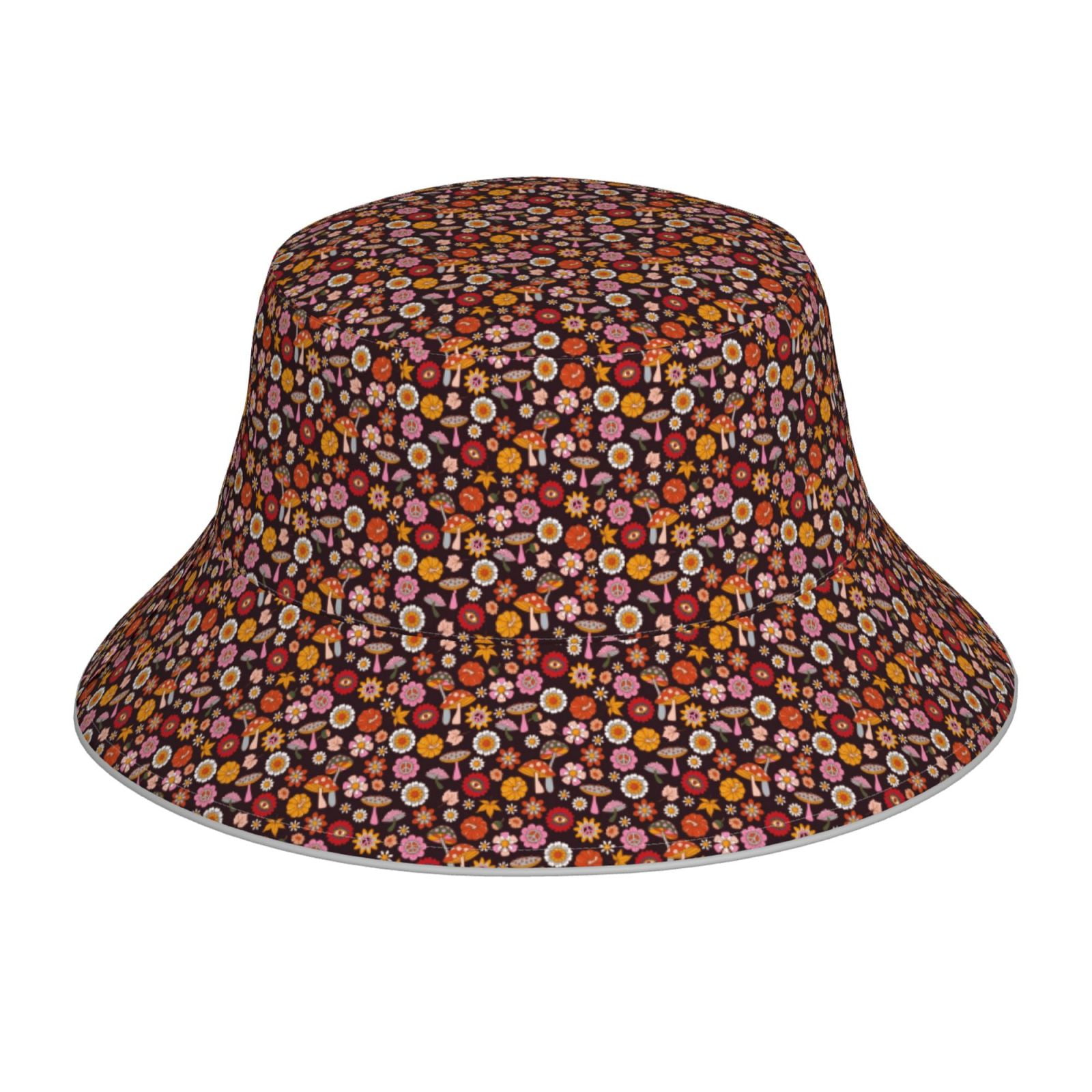 Honeii 70s Groovy Hippie Retro for Unisex Bucket Hat Waterproof Rain ...