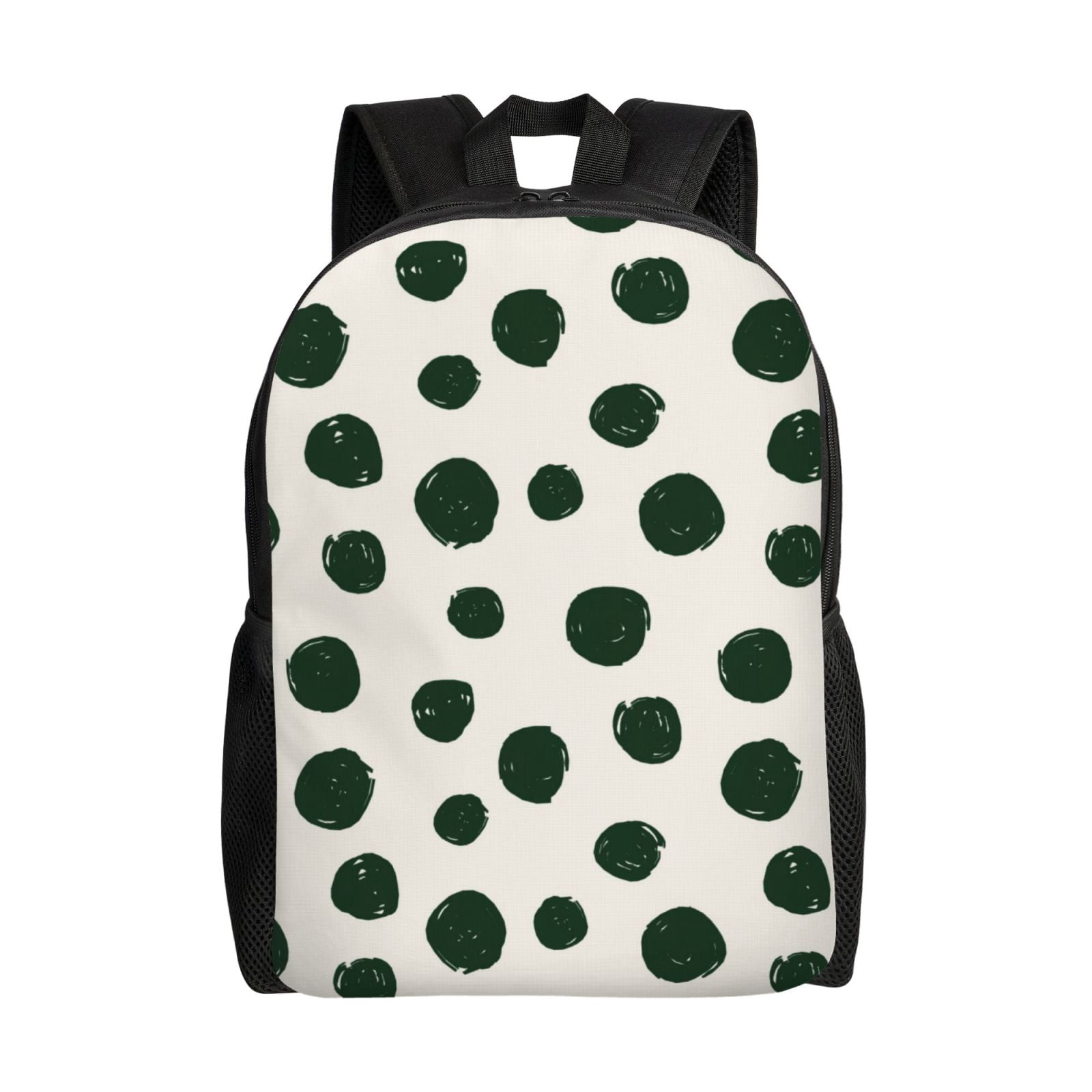 Honeii Abstract Green Polka Dot Print Laptop Backpack for Work, College ...