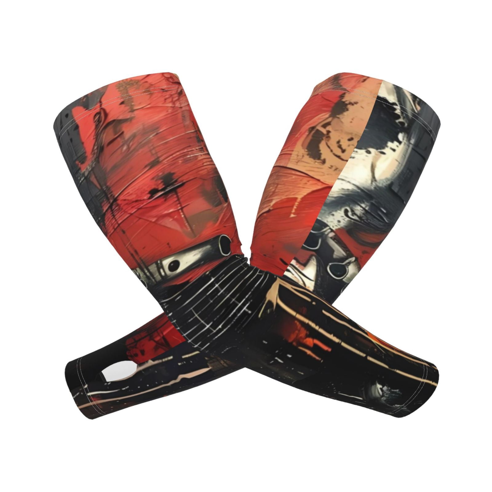 Honeii Abstract Skull Guitar Art Print Cooling Sleeves for Sun ...