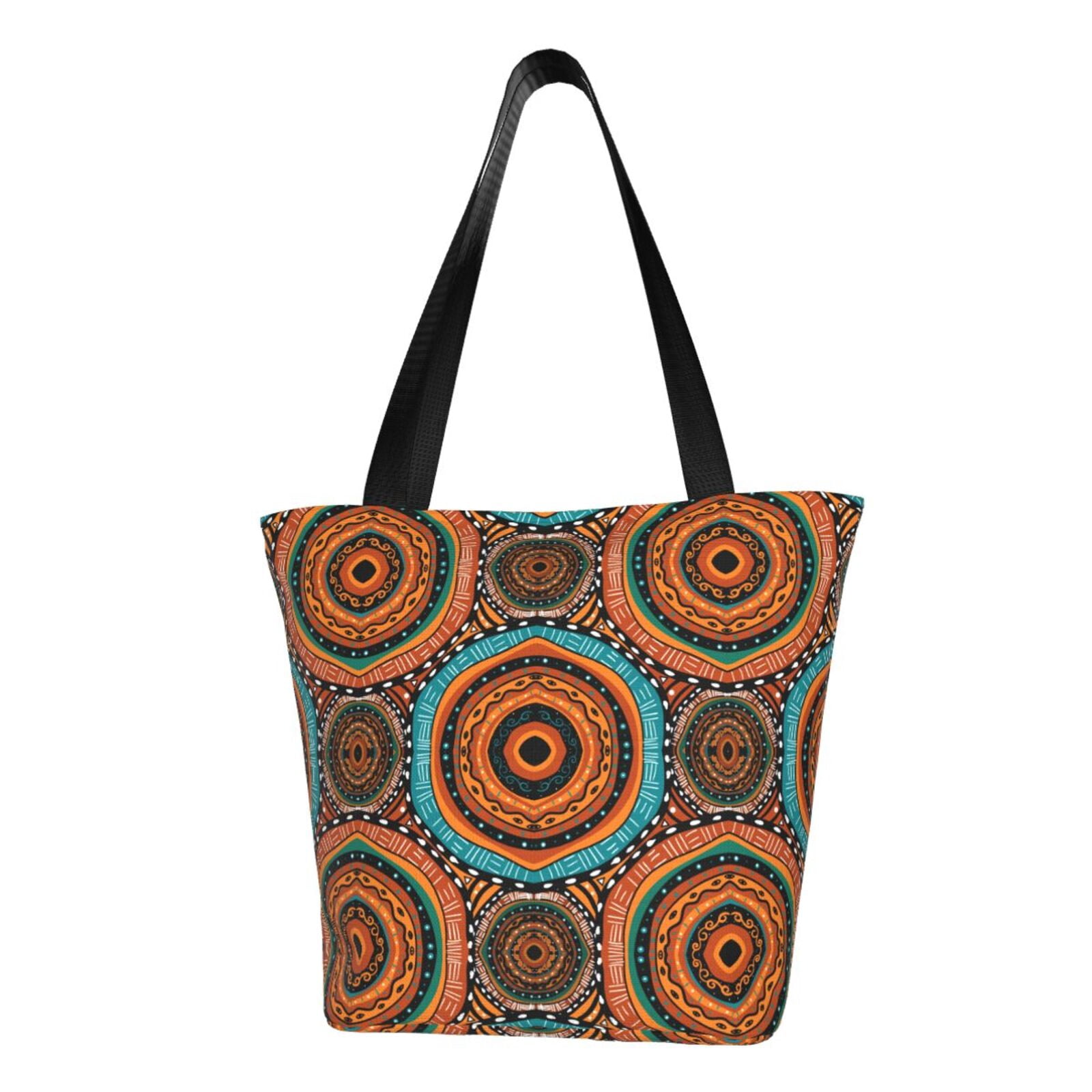 Honeii African Tribal Style Print Women Top Handle Satchel Handbags ...