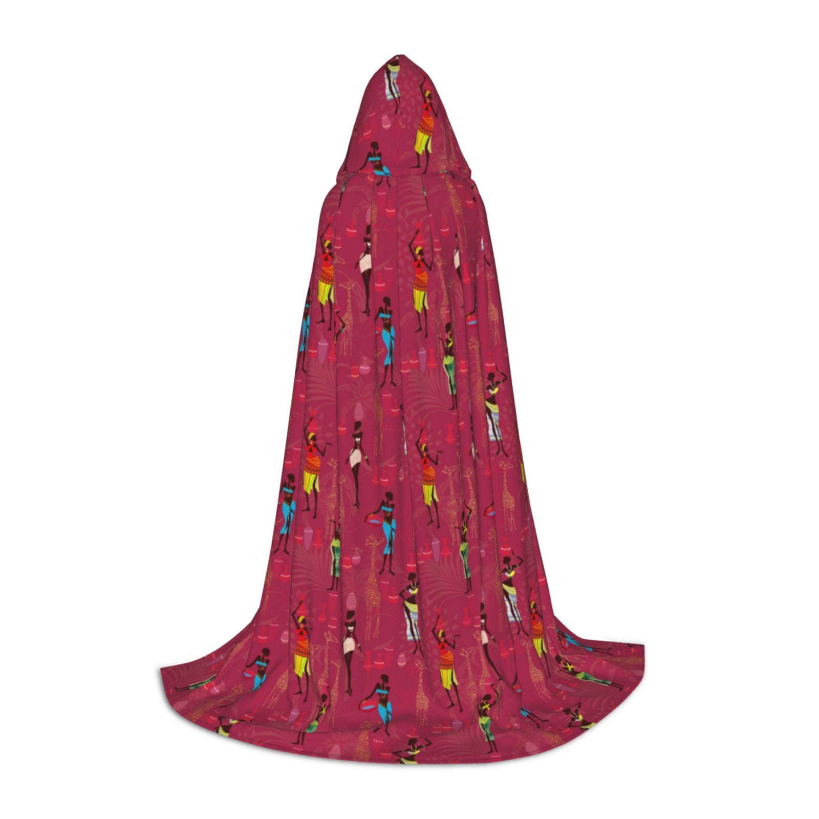 Honeii African Women Bearing Clay Pots Print Poncho Cape, Cloak Coat ...