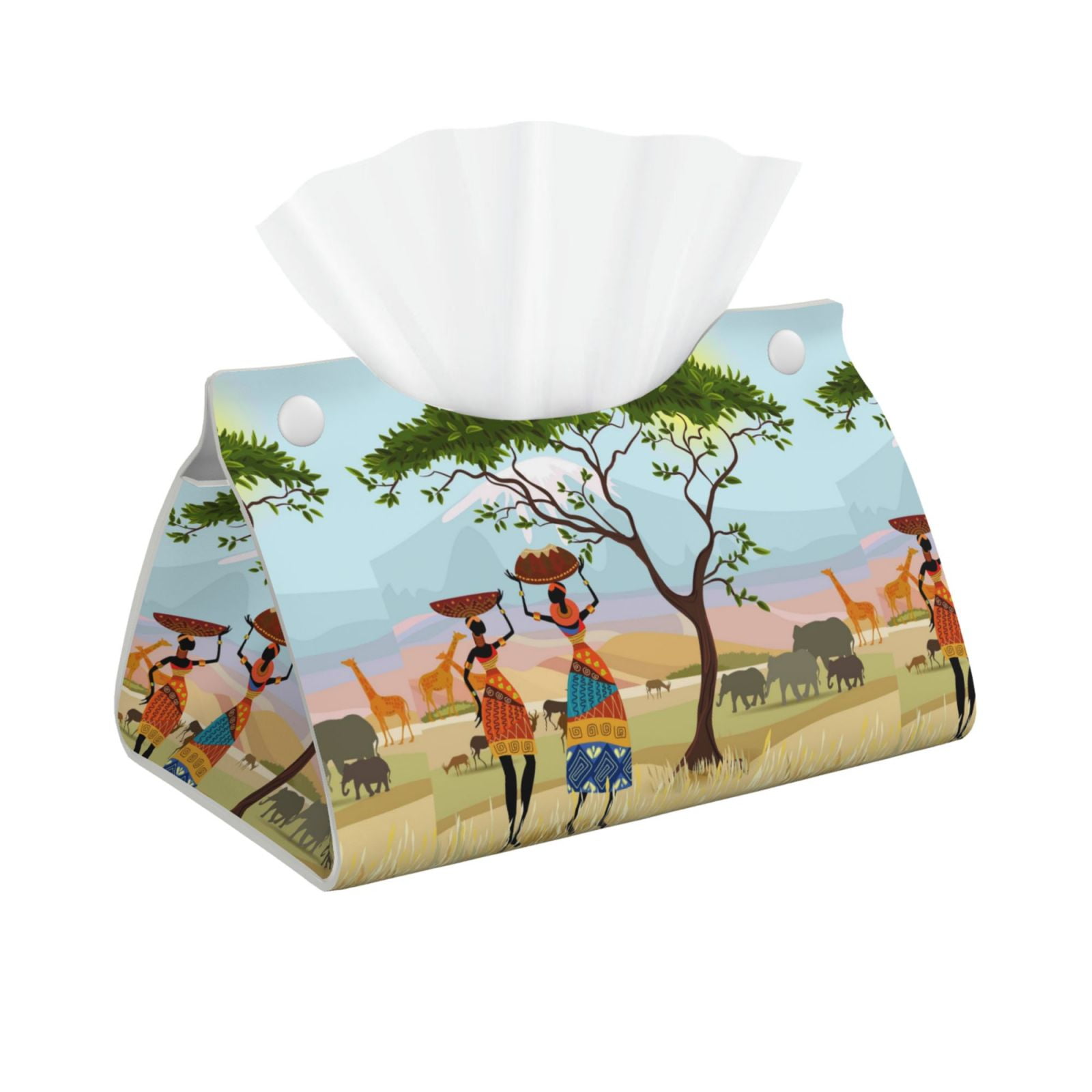 Honeii African Women for Tissue Box Cover/Holder - Covers Rectangular ...