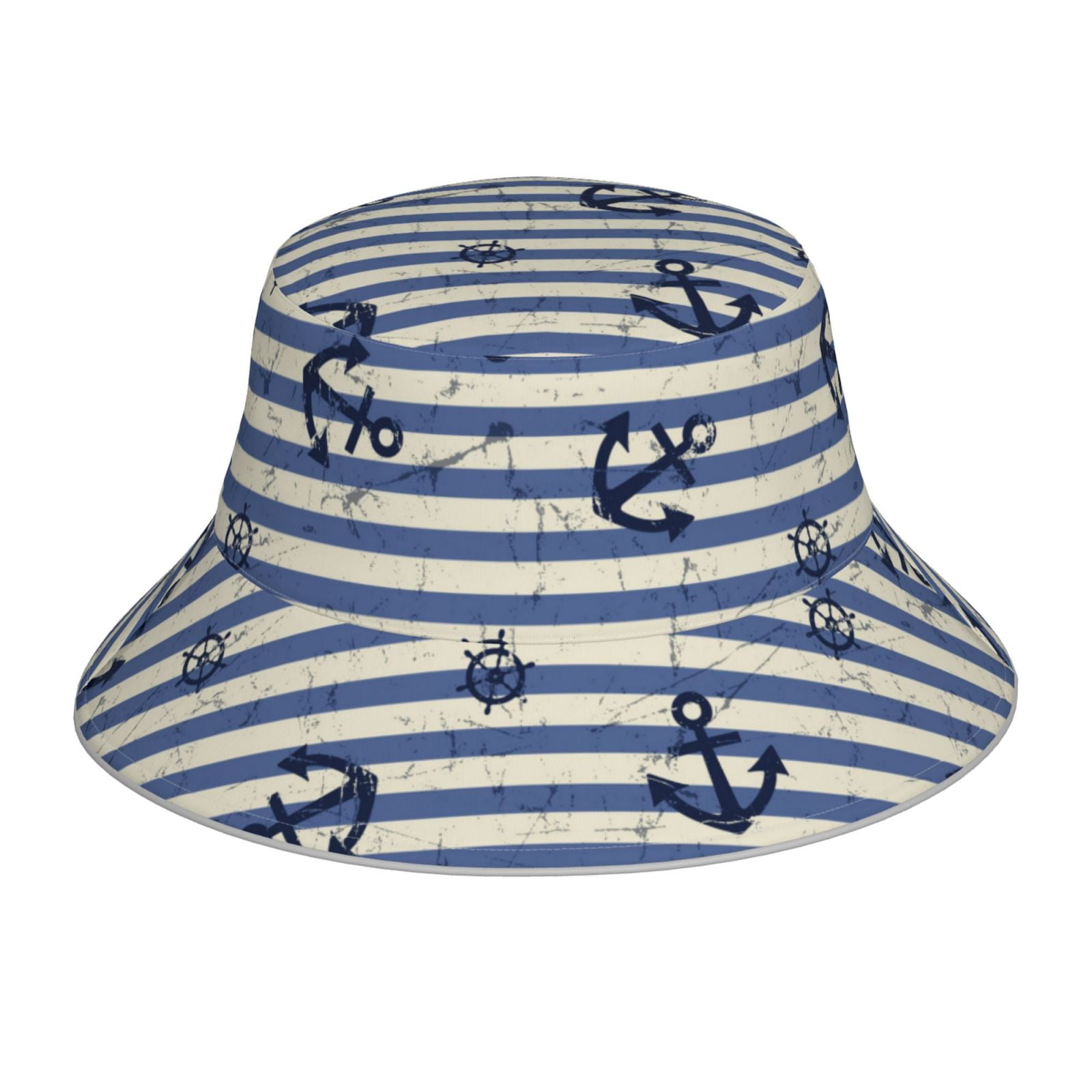 Honeii Anchors And Steering Wheel for Unisex Bucket Hat Waterproof Rain ...