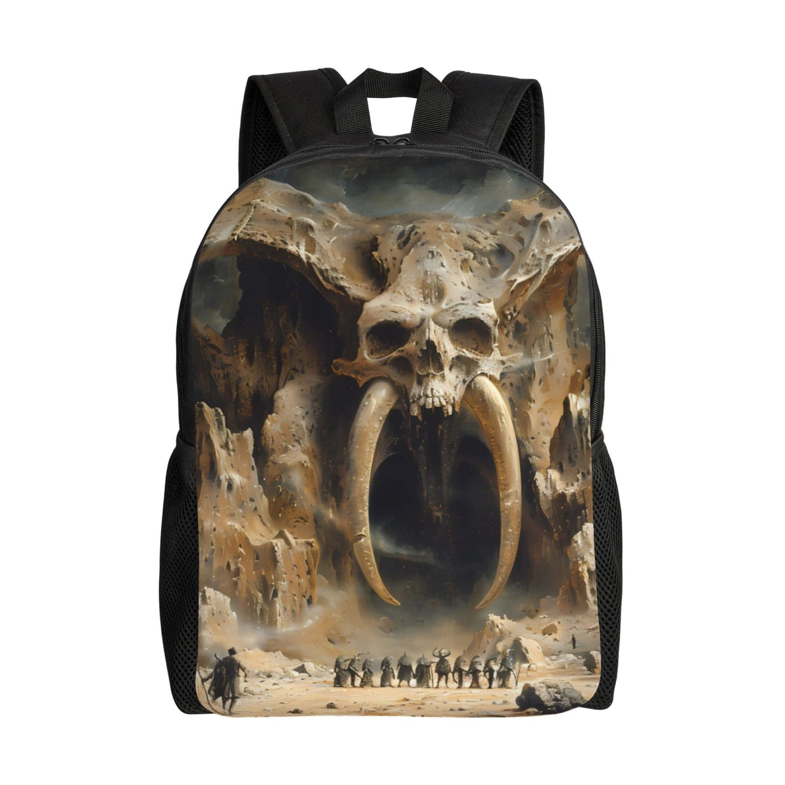 Honeii Ancient Skull Cave Landscape Print Laptop Backpack for Work ...