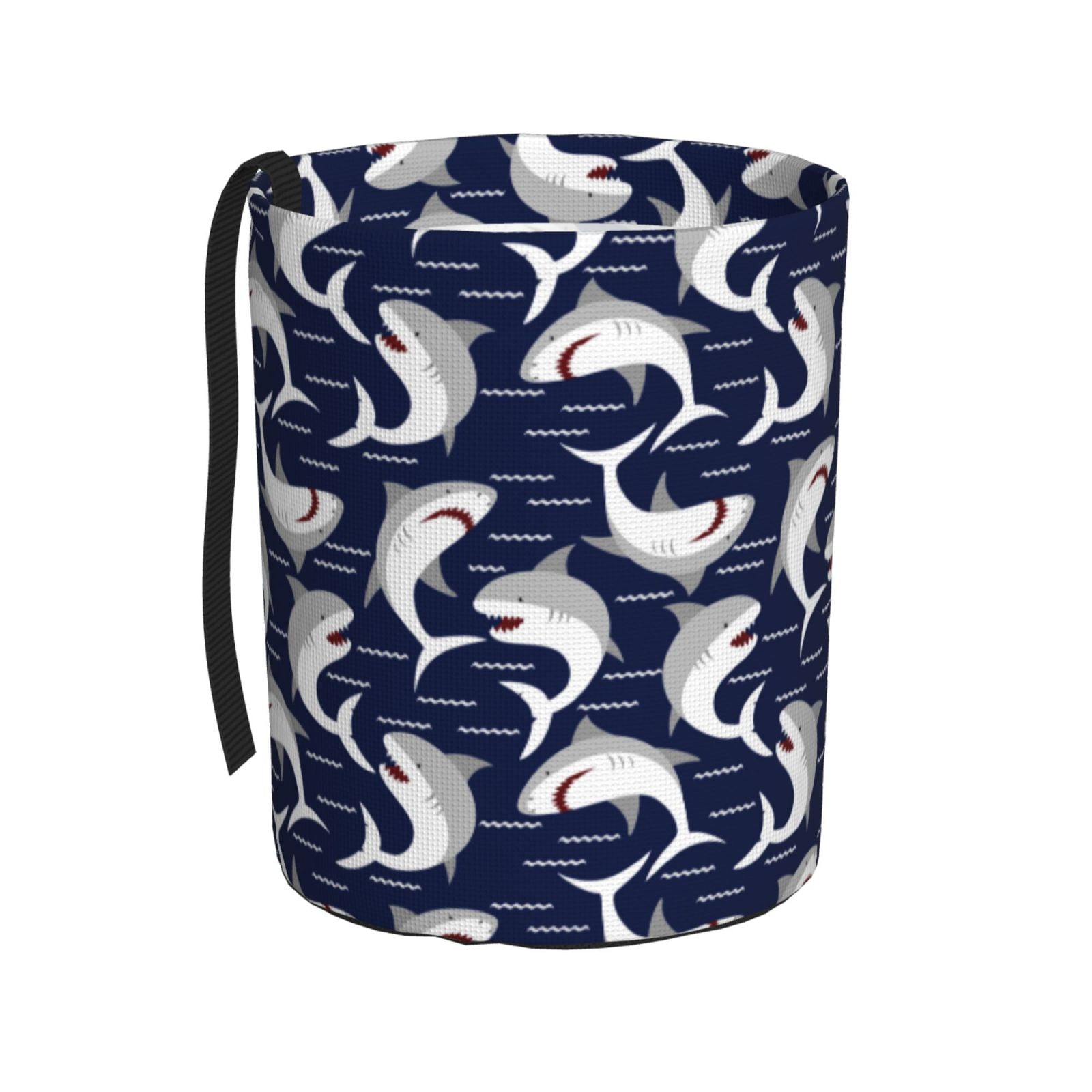 Honeii Angry Shark Print Waterproof Car Trash Can,Waterproof Portable ...