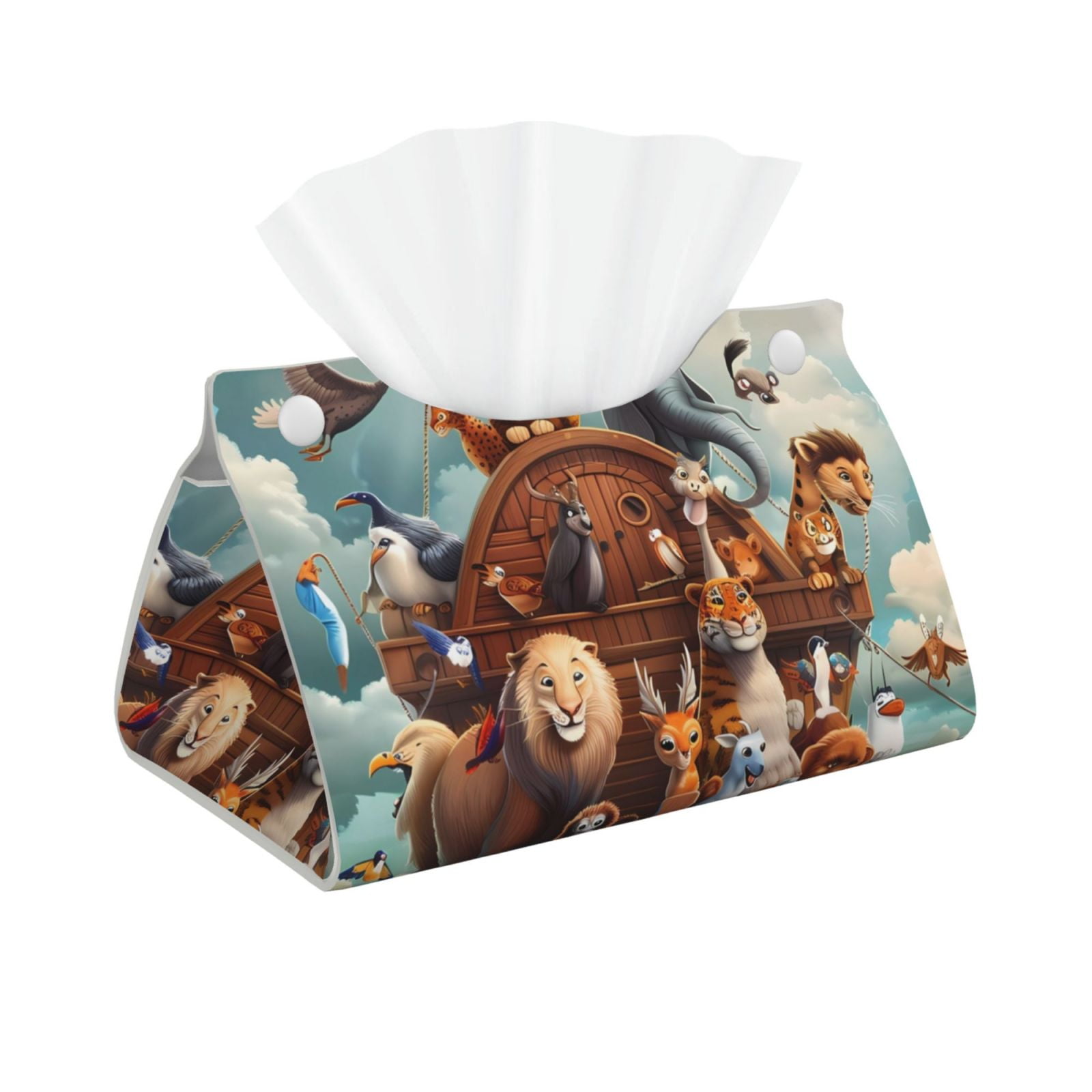 Honeii Animal Filled Noahs Ark for Tissue Box Cover/Holder - Covers ...