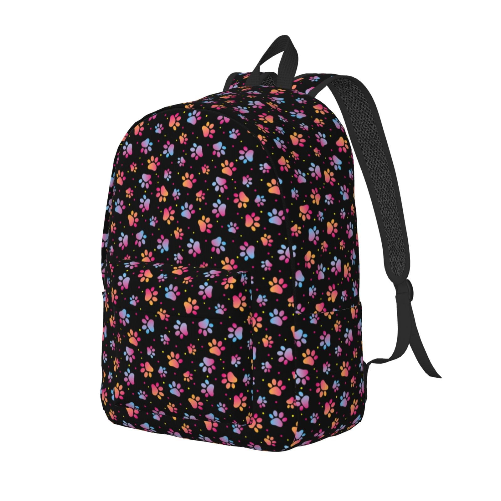 Honeii Animal Paw 1 Print Canvas Backpack for School & Outdoor,Laptop ...