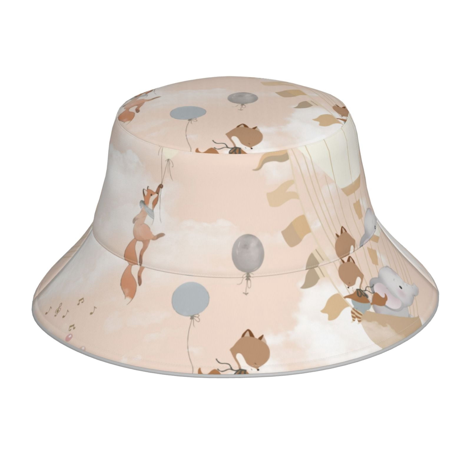 Honeii Animals Riding Across The Sky1 for Unisex Bucket Hat Waterproof Rain Hat Reversible Shiny ...