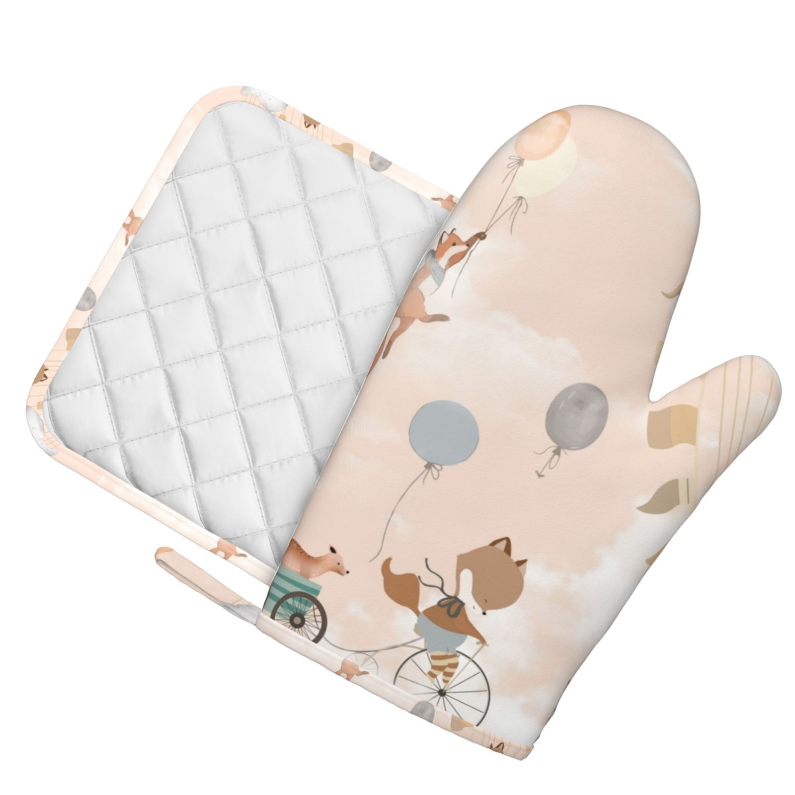 Honeii Animals Riding Across The Sky1 patten Oven Mitts and Pot Holders ...