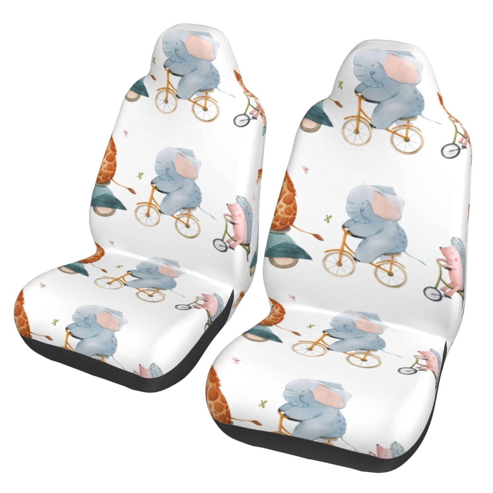 Honeii Animals in Transport Print Car Seat Covers 2 Pieces, Full Set ...