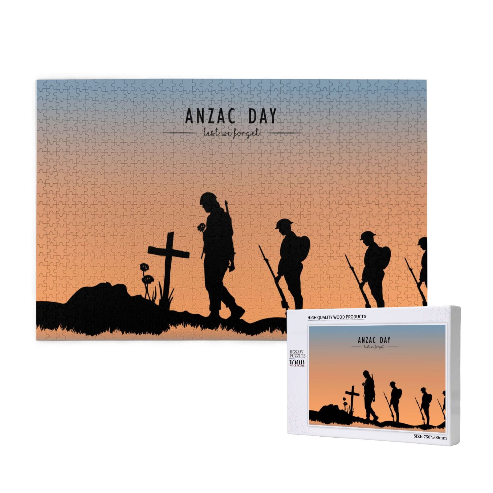 Honeii Anzac Day Pattern 1000 Piece Puzzles for Adults, Jigsaw Puzzles ...