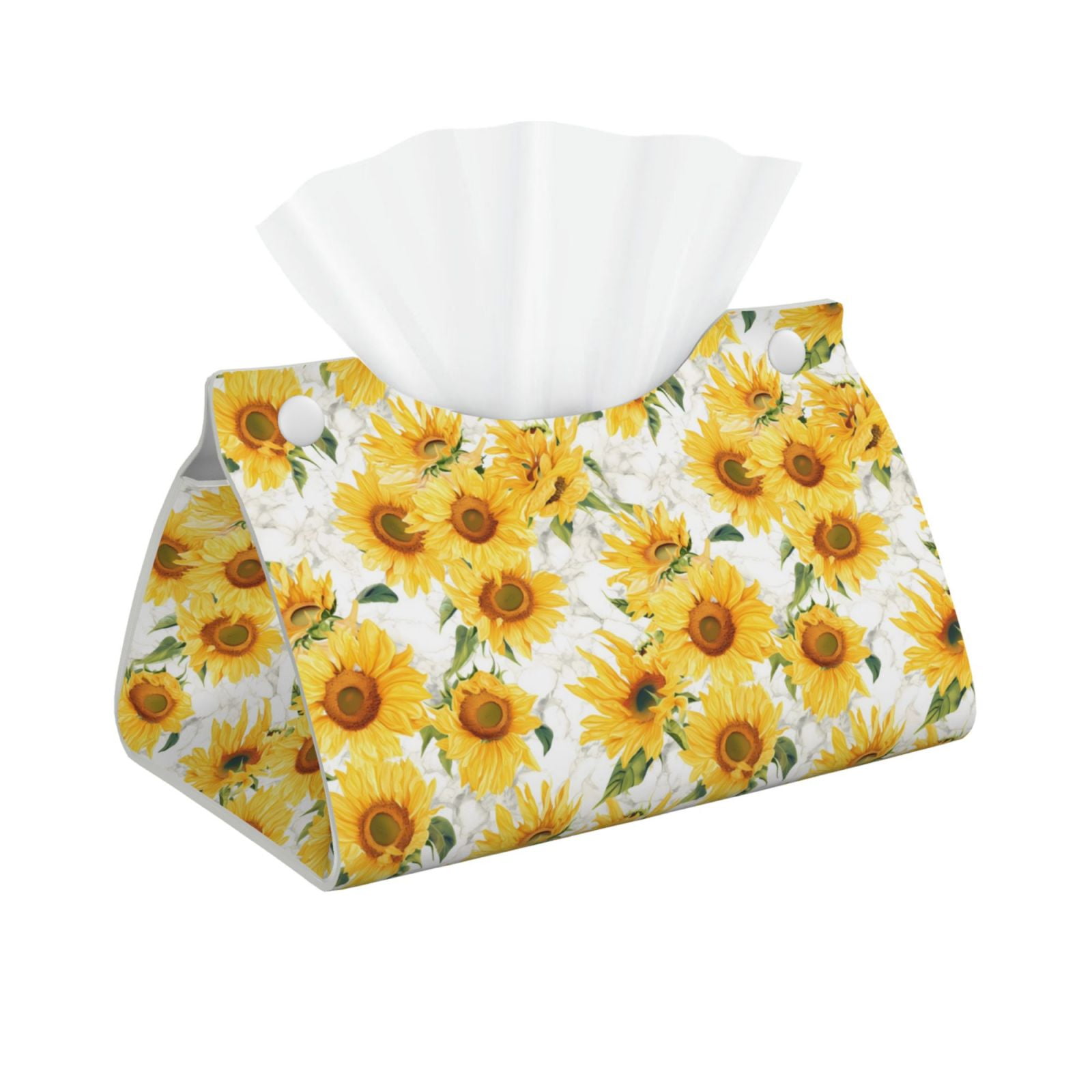 Honeii Artistic Marble Pattern Sunflower for Tissue Box Cover/Holder ...