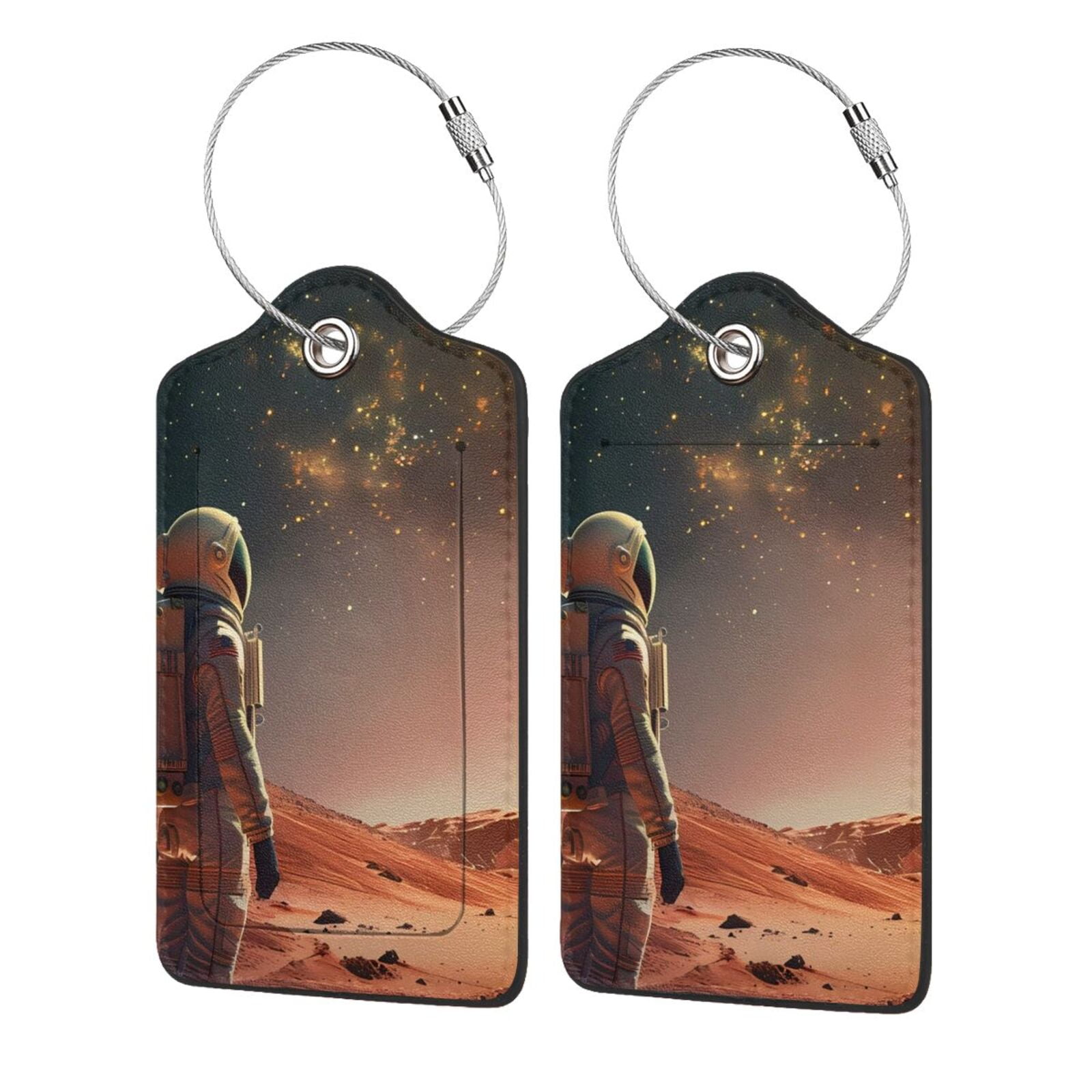 Honeii Astronaut On Mars A Print Leather Luggage Tag for Suitcases,ID ...