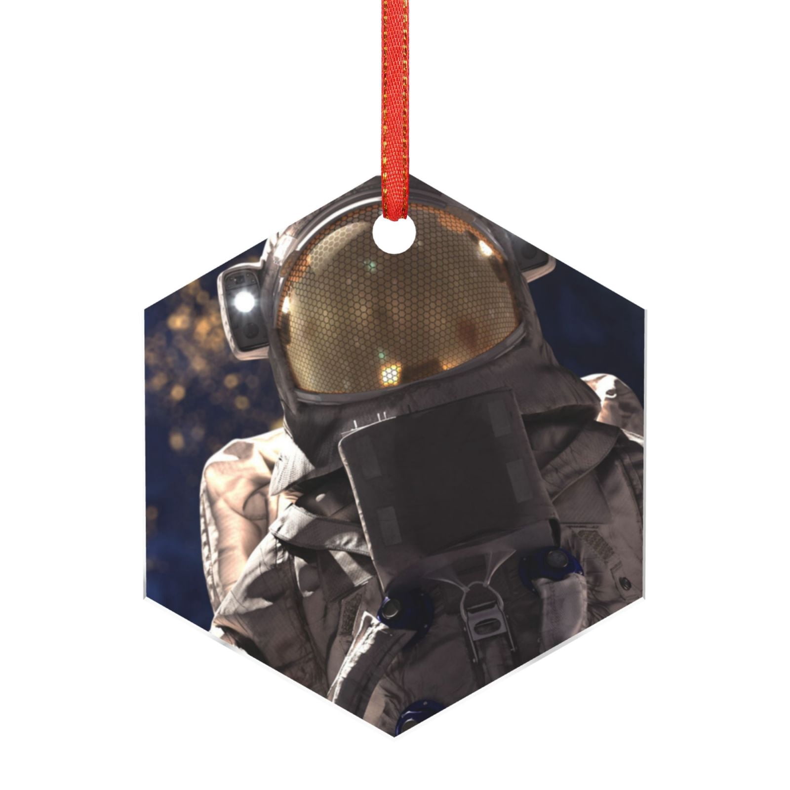 Honeii Astronaut Print Christmas Tree Acrylic Ornament | Christmas ...
