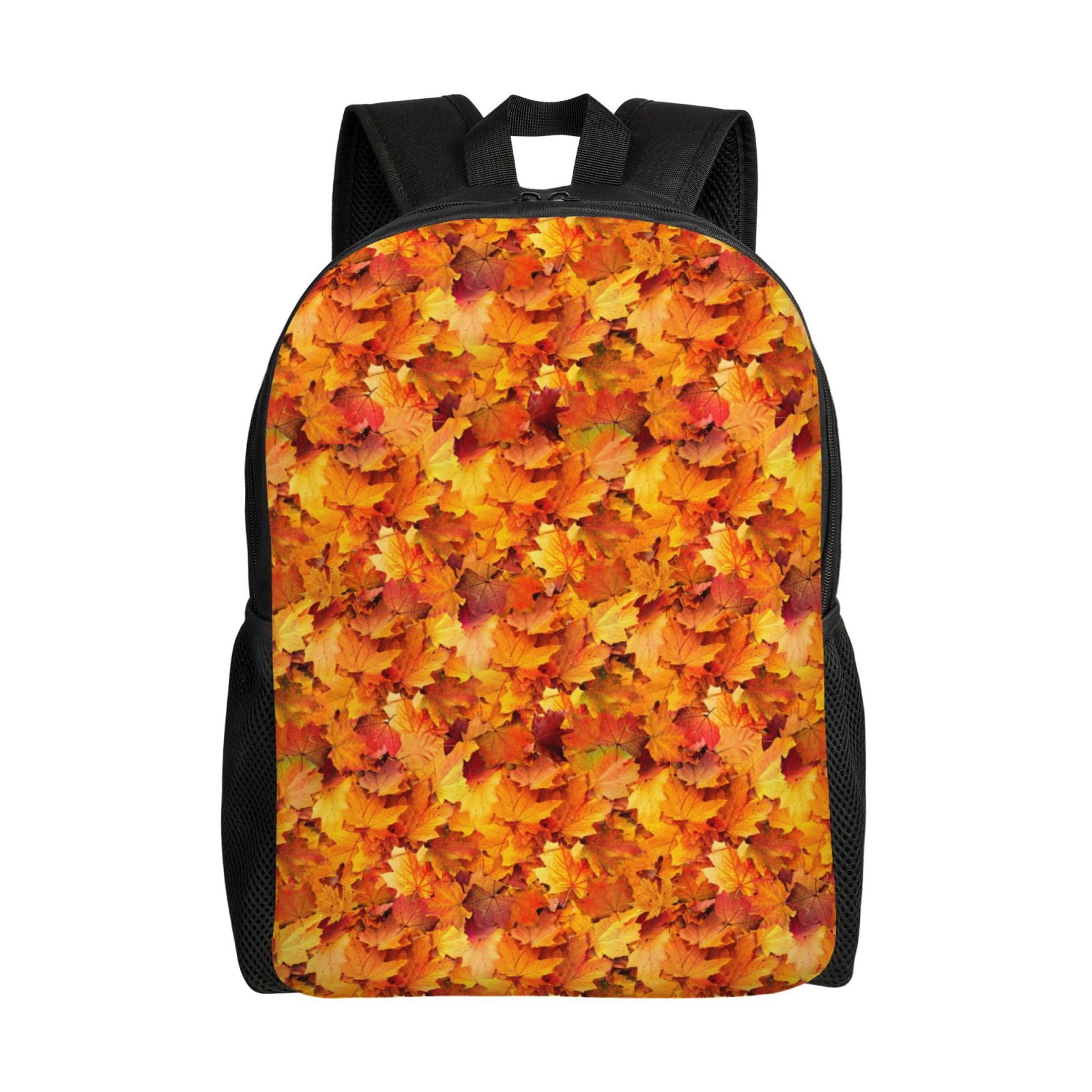 Honeii Autumn Maple Leaf Pile Print Laptop Backpack for Work, College ...