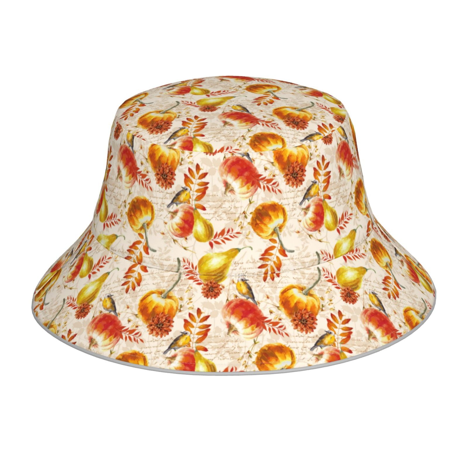 Honeii Autumn With Birds for Unisex Bucket Hat Waterproof Rain Hat ...