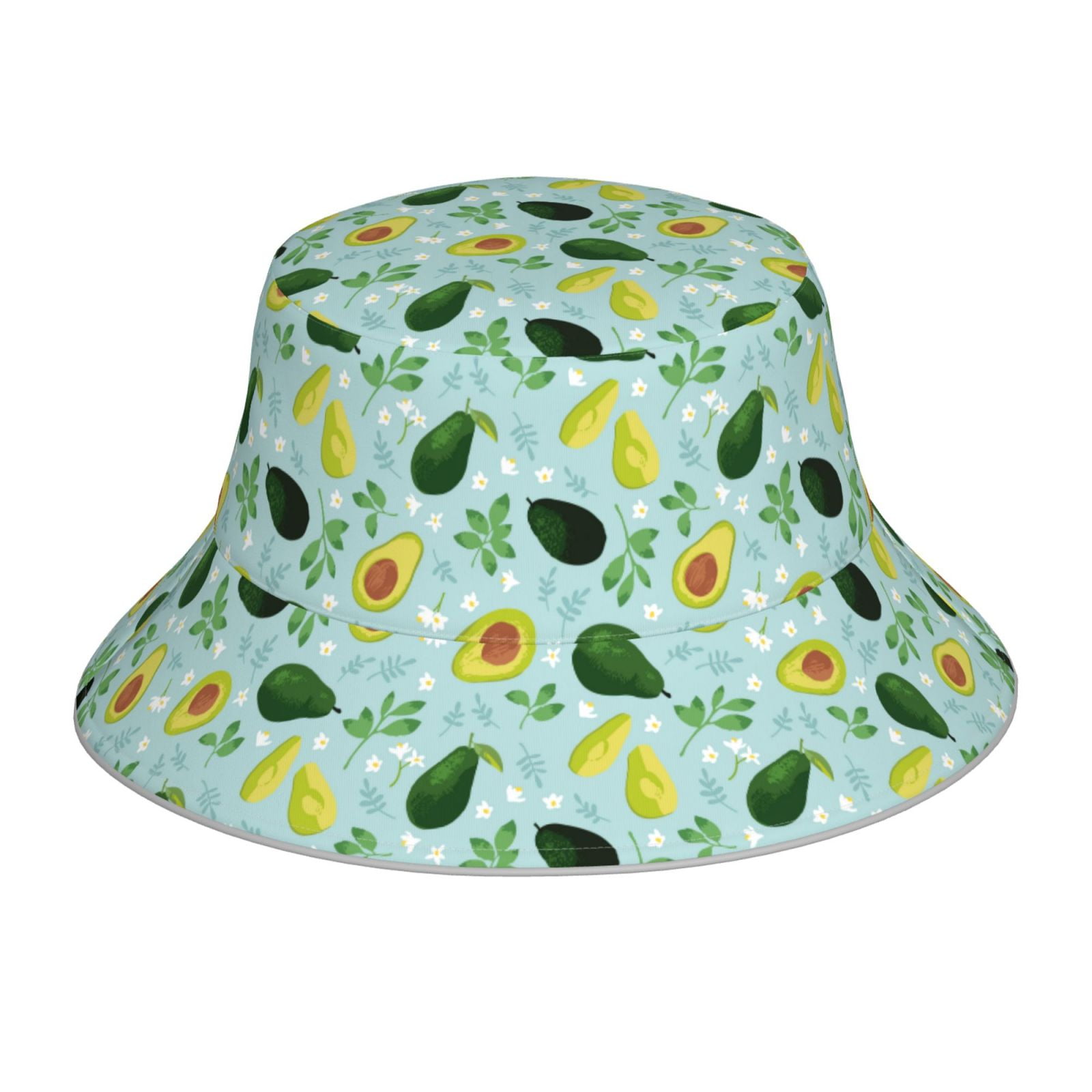 Honeii Avocado Flowers And Leaves for Unisex Bucket Hat Waterproof Rain ...