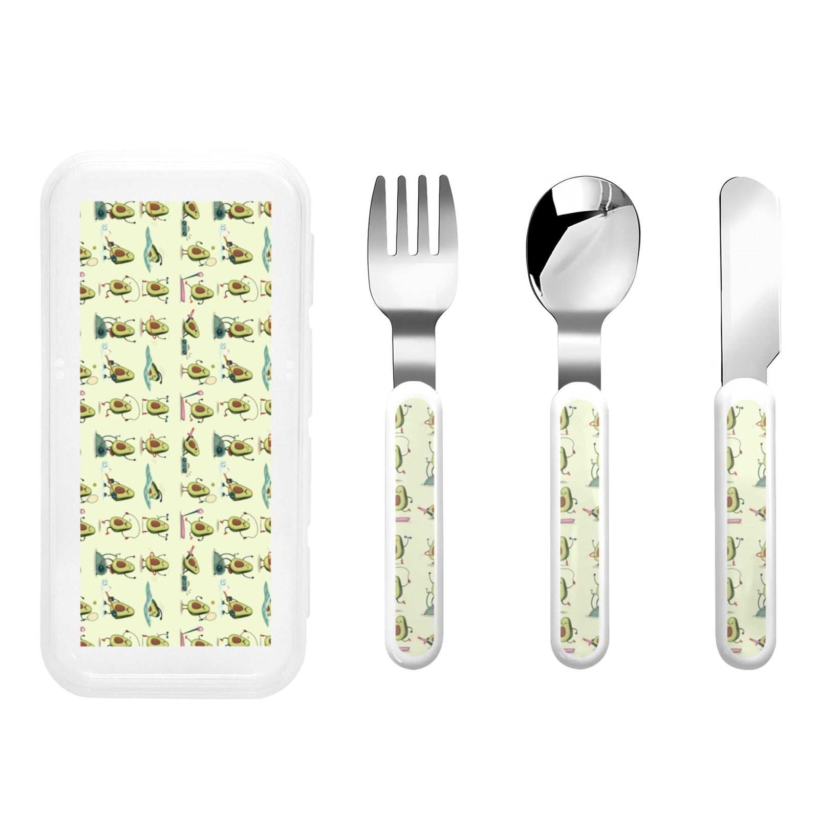 Honeii Avocado for Exercise Print Children's Knife, Fork And Spoon Set ...