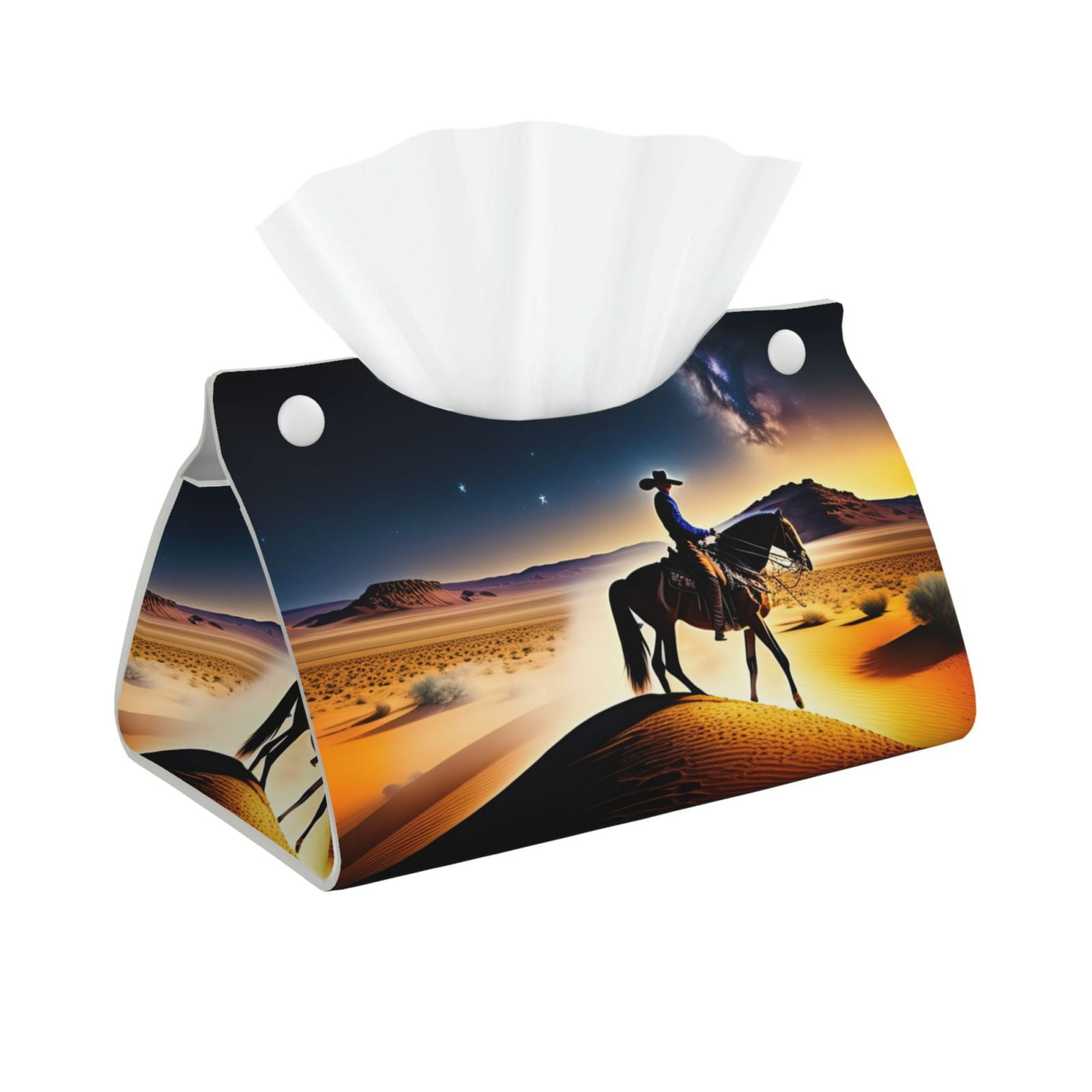 Honeii Azure Sky Western Desert Cowboy for Tissue Box Cover/Holder ...