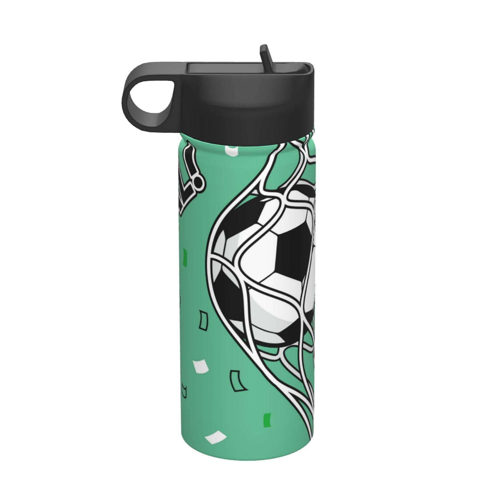 Honeii BALL INSIDE THE NET GOAL Print 18 oz Insulated Water Bottle with ...