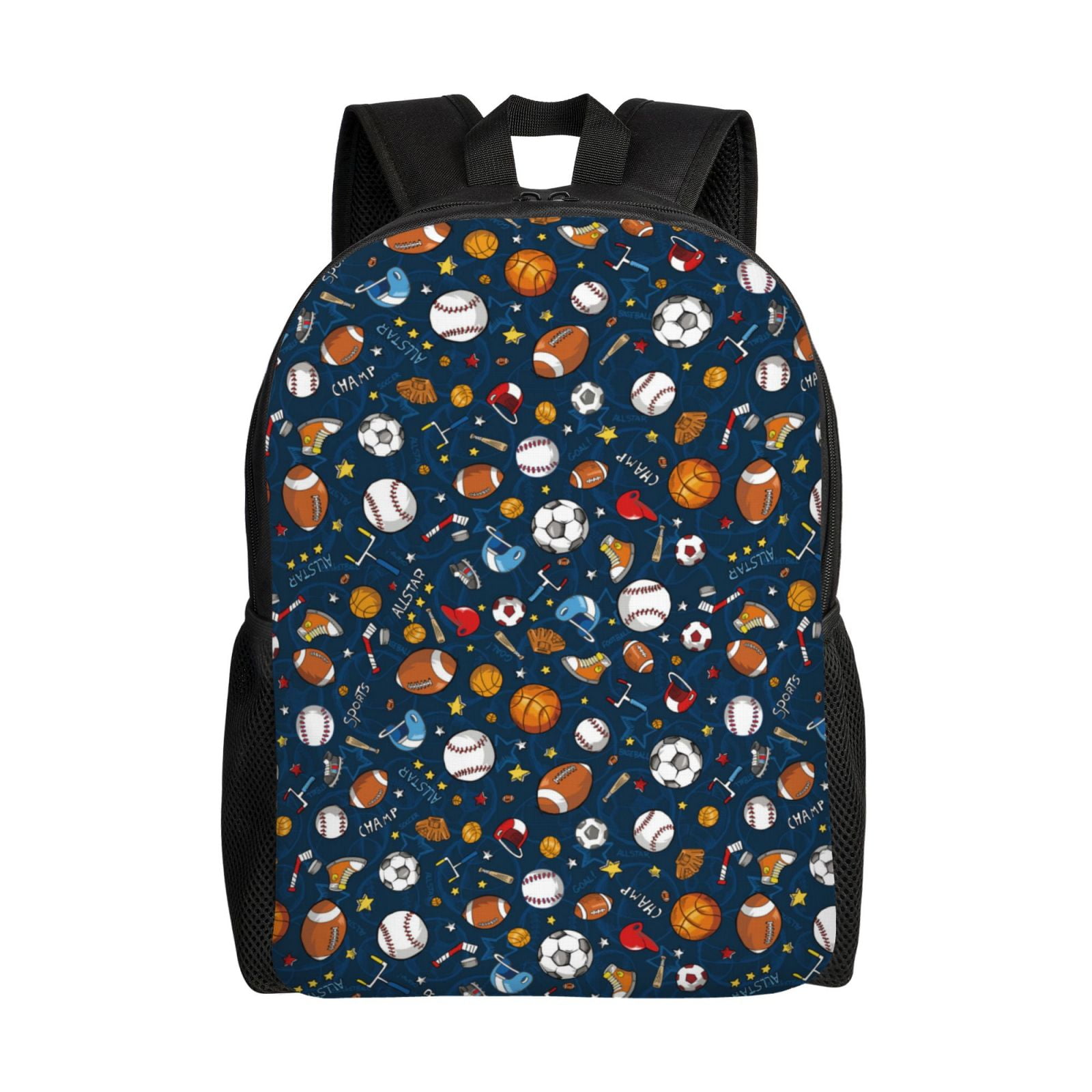 Honeii Ball Sports Print Laptop Backpack for Work, College, Travel ...