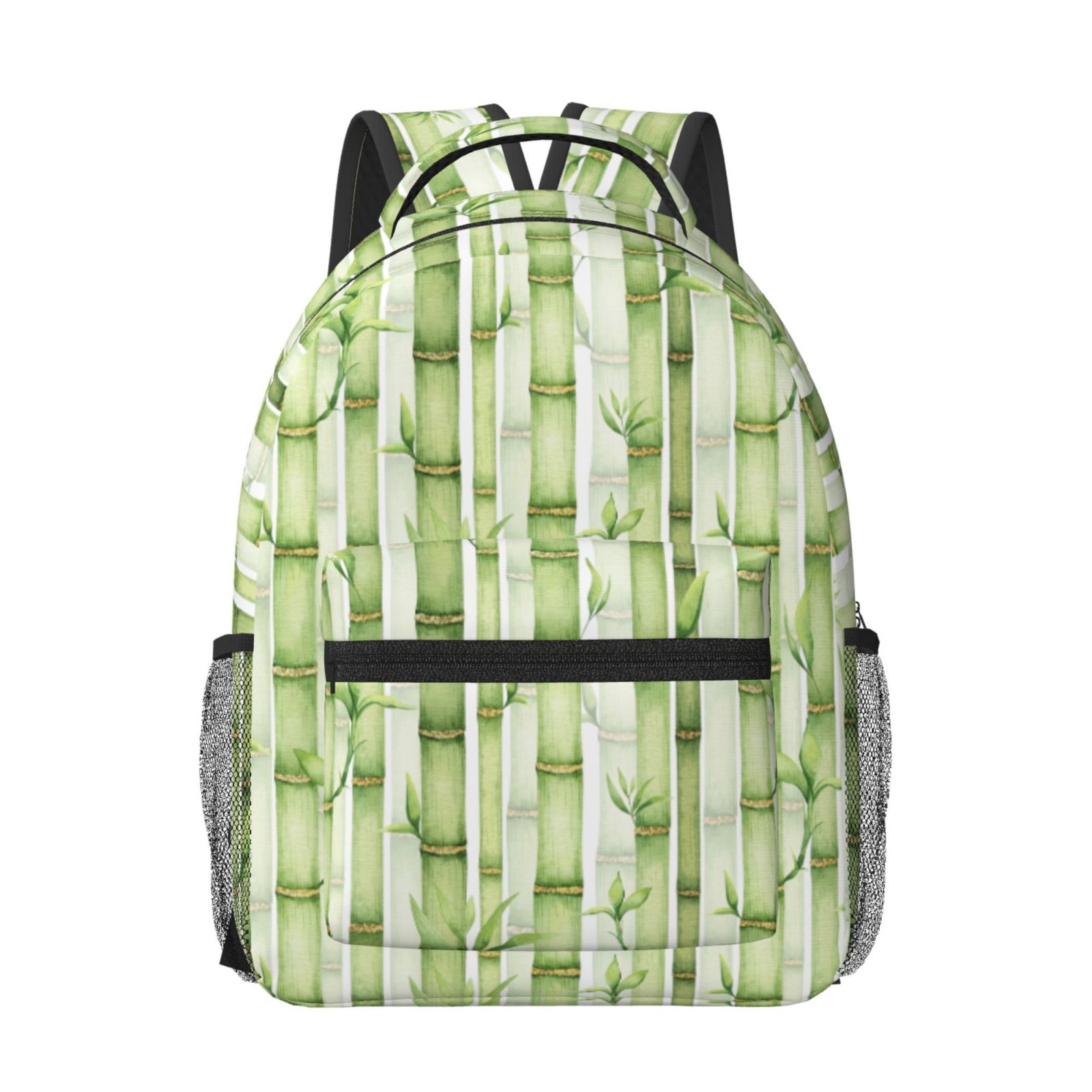 Honeii Bamboo Stems And Leaves Print Backpack for School,15.6 inch ...